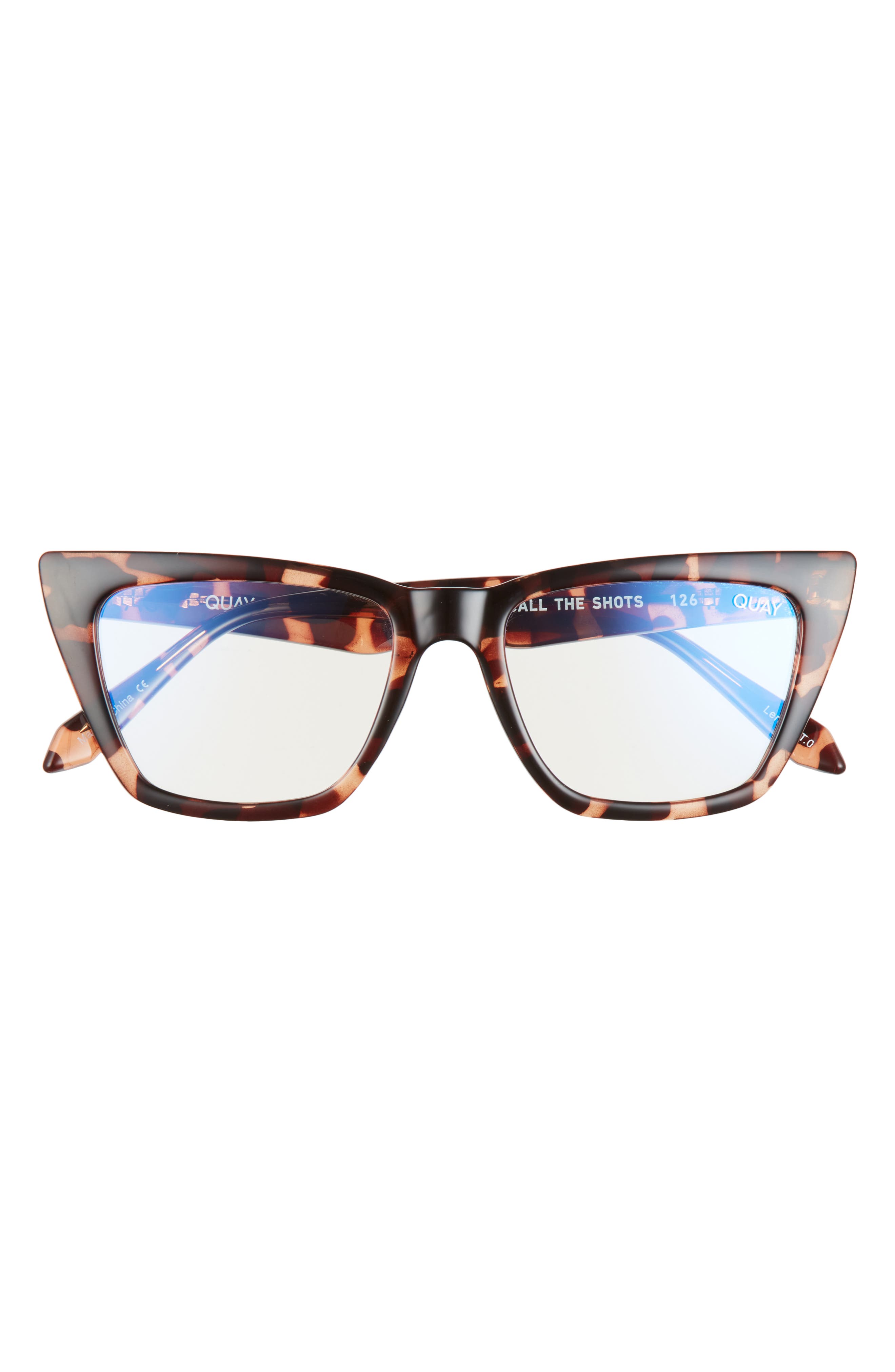 QUAY Call The Shots 54mm Cat Eye Blue Light Filtering Glasses ...