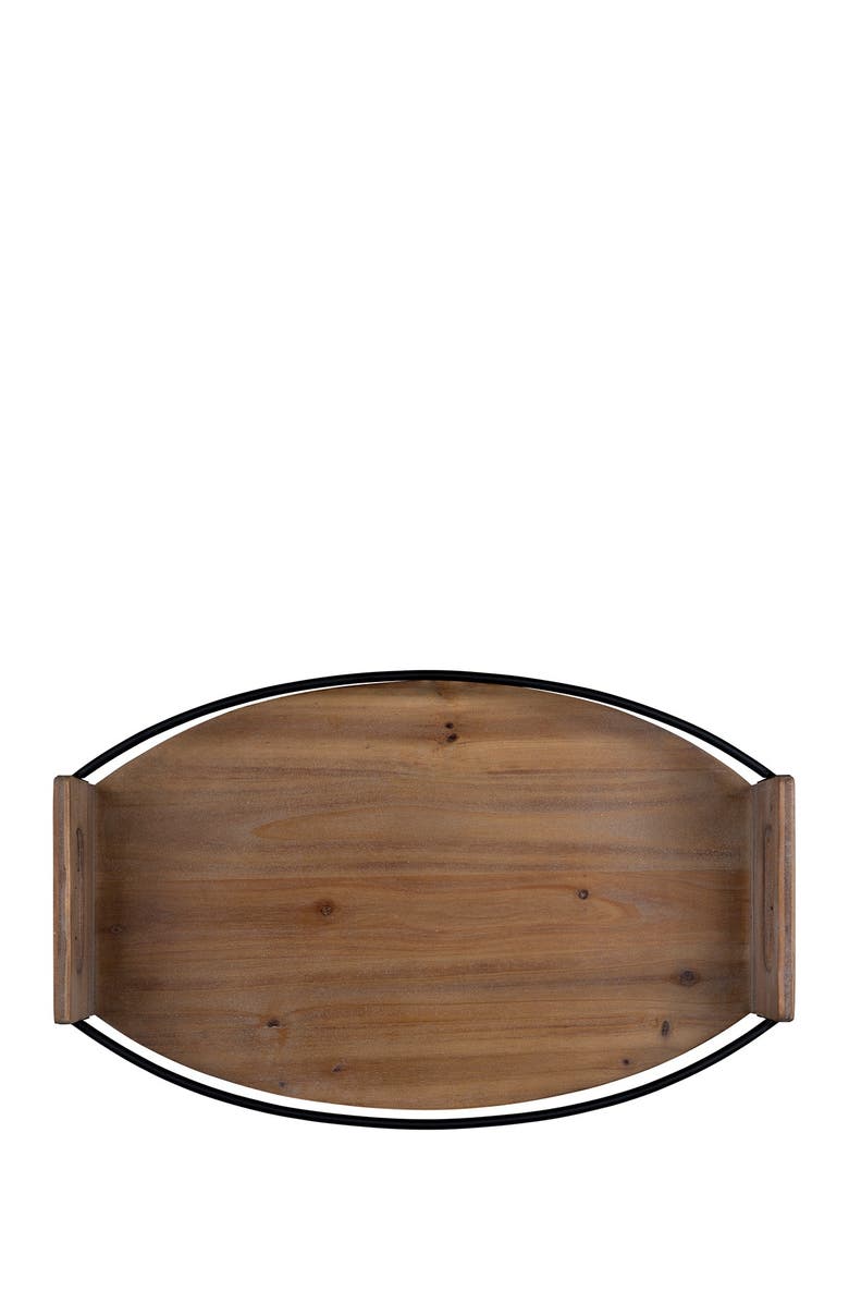 STRATTON HOME DECOR Oval Wood & Metal Tray | Nordstromrack
