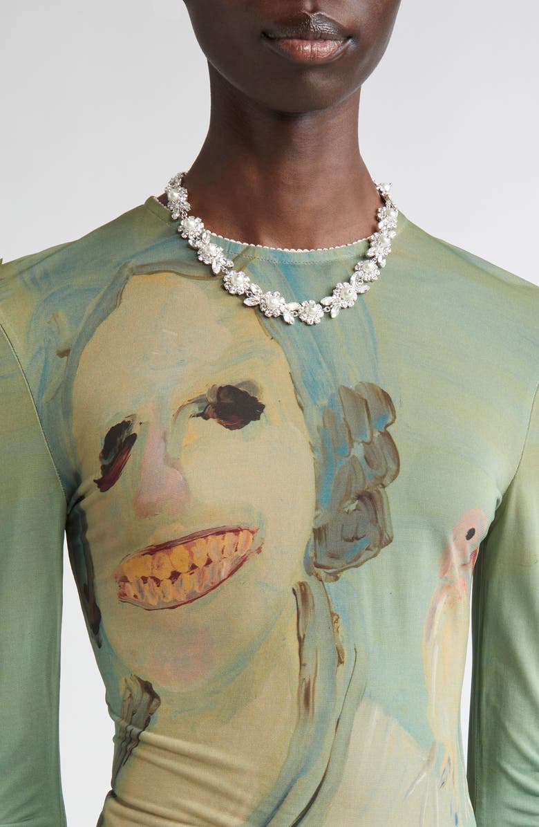 Simone Rocha Genieve Figgis 'Lady with a Bird' Mesh Top | Nordstrom