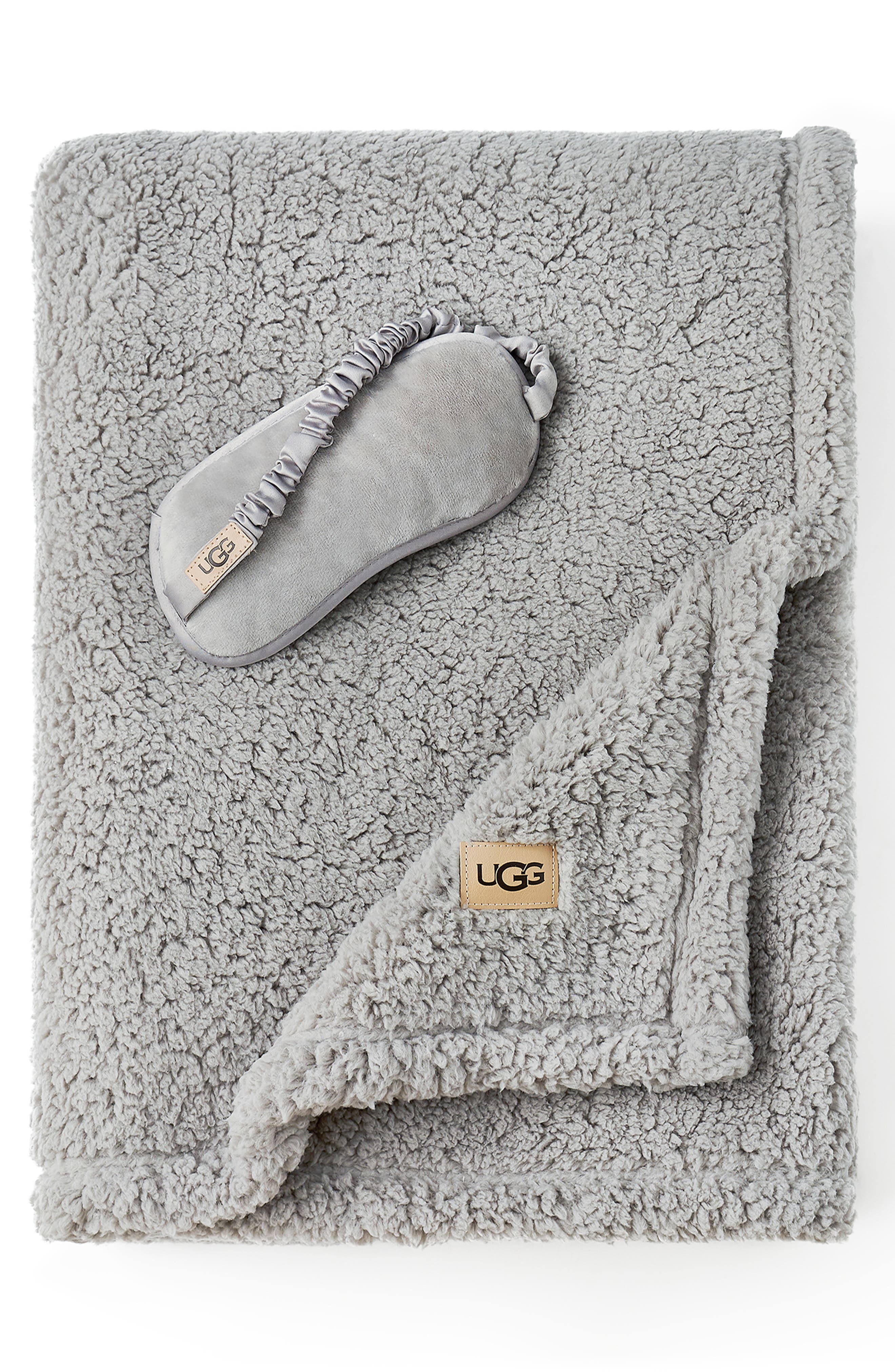 UGG® Original Faux Shearling Throw Blanket & Eye Mask Sleep Set | Nordstrom