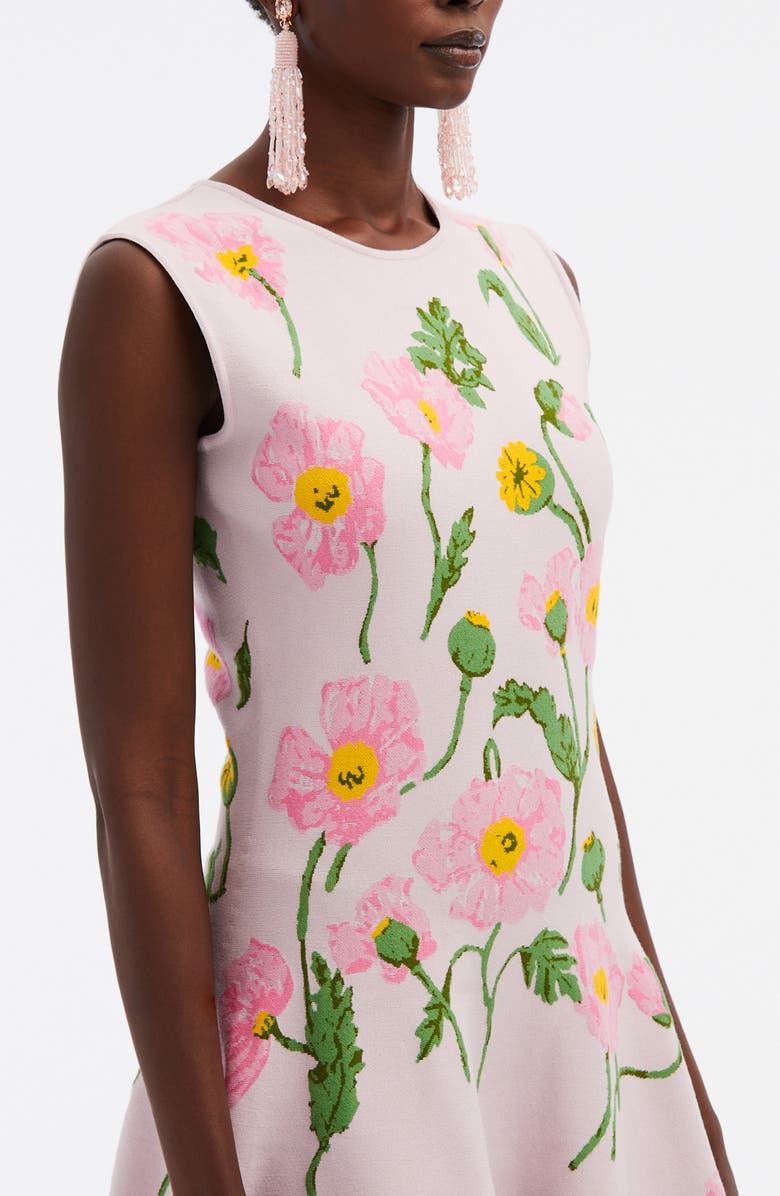Oscar de la Renta Poppy Jacquard Fit & Flare Dress | Nordstromrack