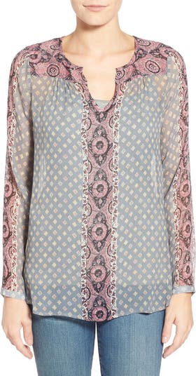 Lucky Brand Geo Border Print Top | Nordstrom