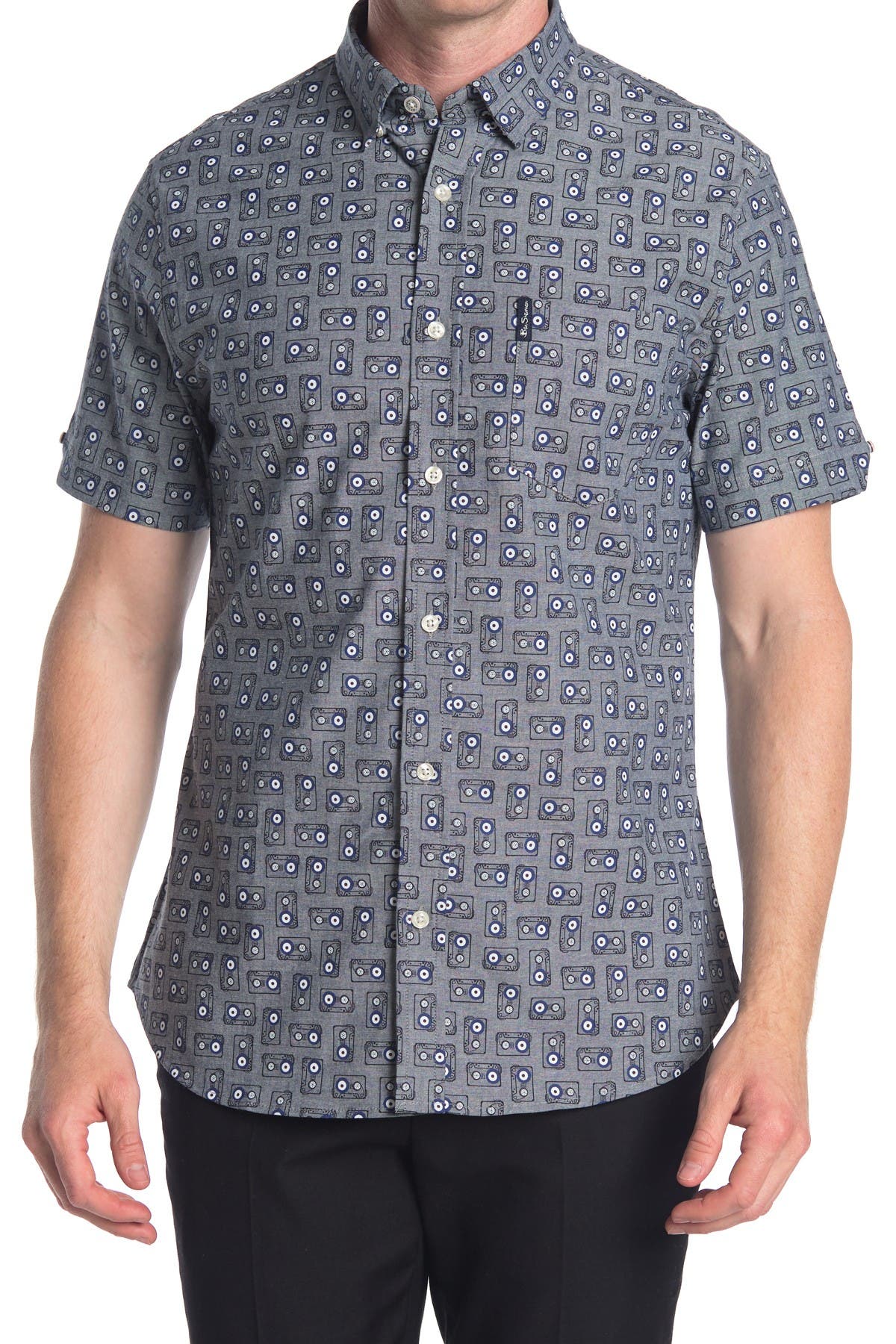 Ben Sherman Cassette Tape Print Short Sleeve Shirt | Nordstromrack