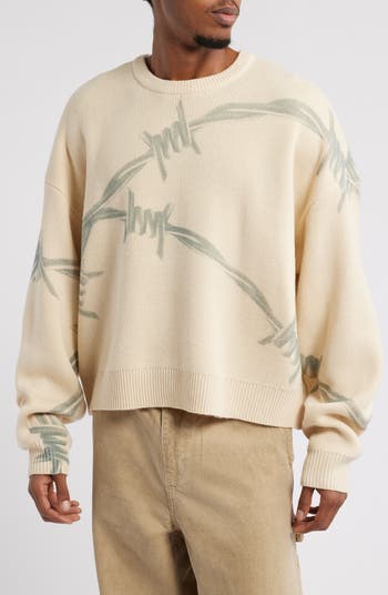 PacSun Trespass Barbed Wire Print Crewneck Sweater | Nordstrom