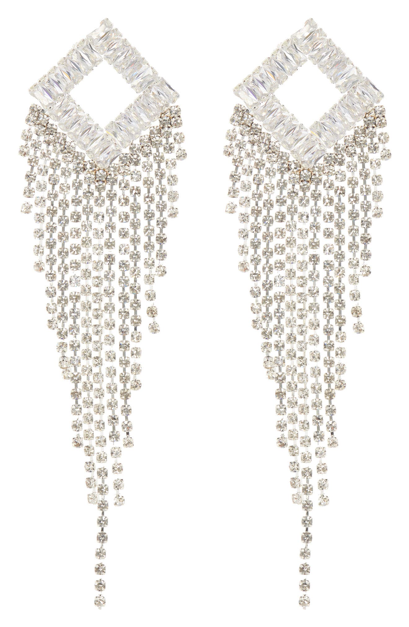 NATASHA Cubic Zirconia Crystal Fringe Drop Earrings | Nordstromrack