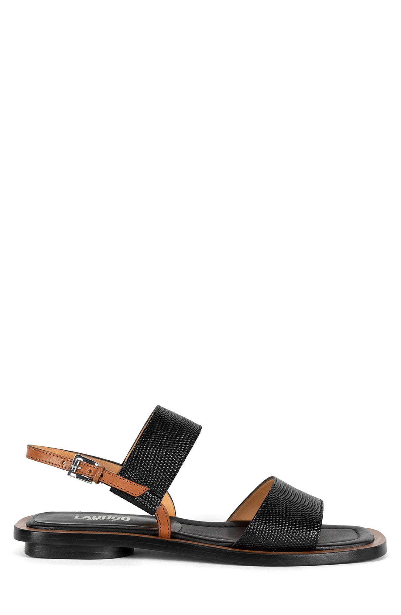 LABUCQ Charli Lizard Embossed Leather Slingback Sandal (Women ...