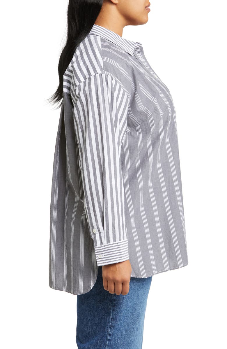 Madewell Stripe Oversize Signature Poplin Shirt | Nordstromrack