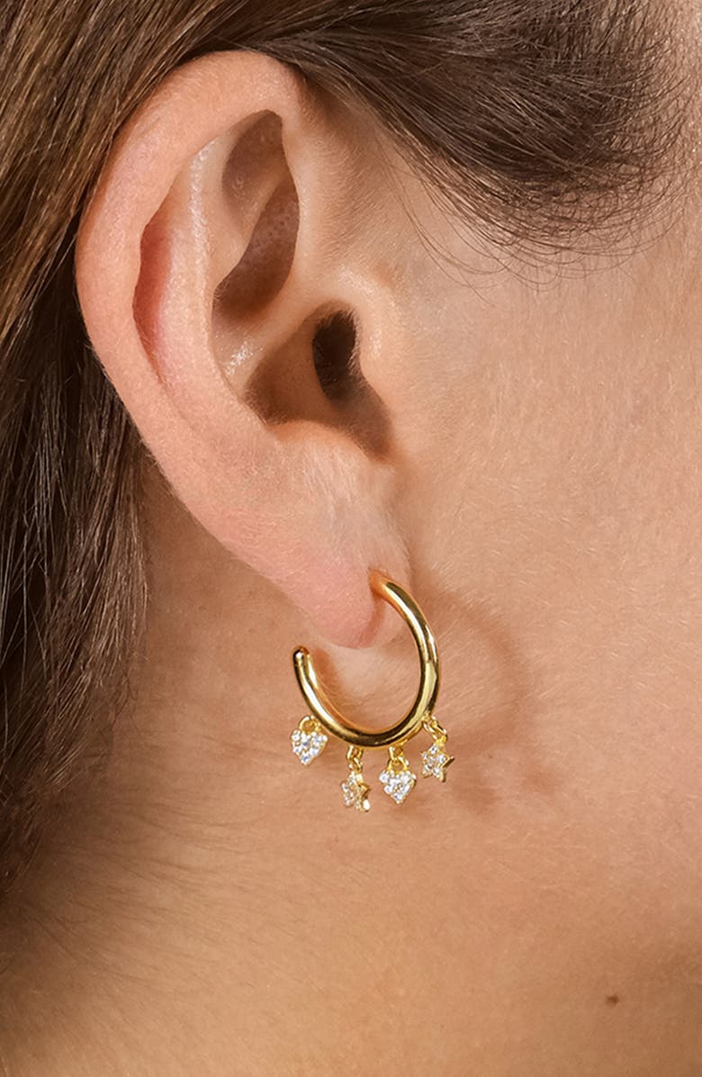 Sterling Forever Sterling Silver Celeste Hoop Earrings | Nordstromrack
