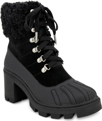 Splendid Mikayla Faux Shearling Trim Lace-Up Boot (Women) | Nordstromrack