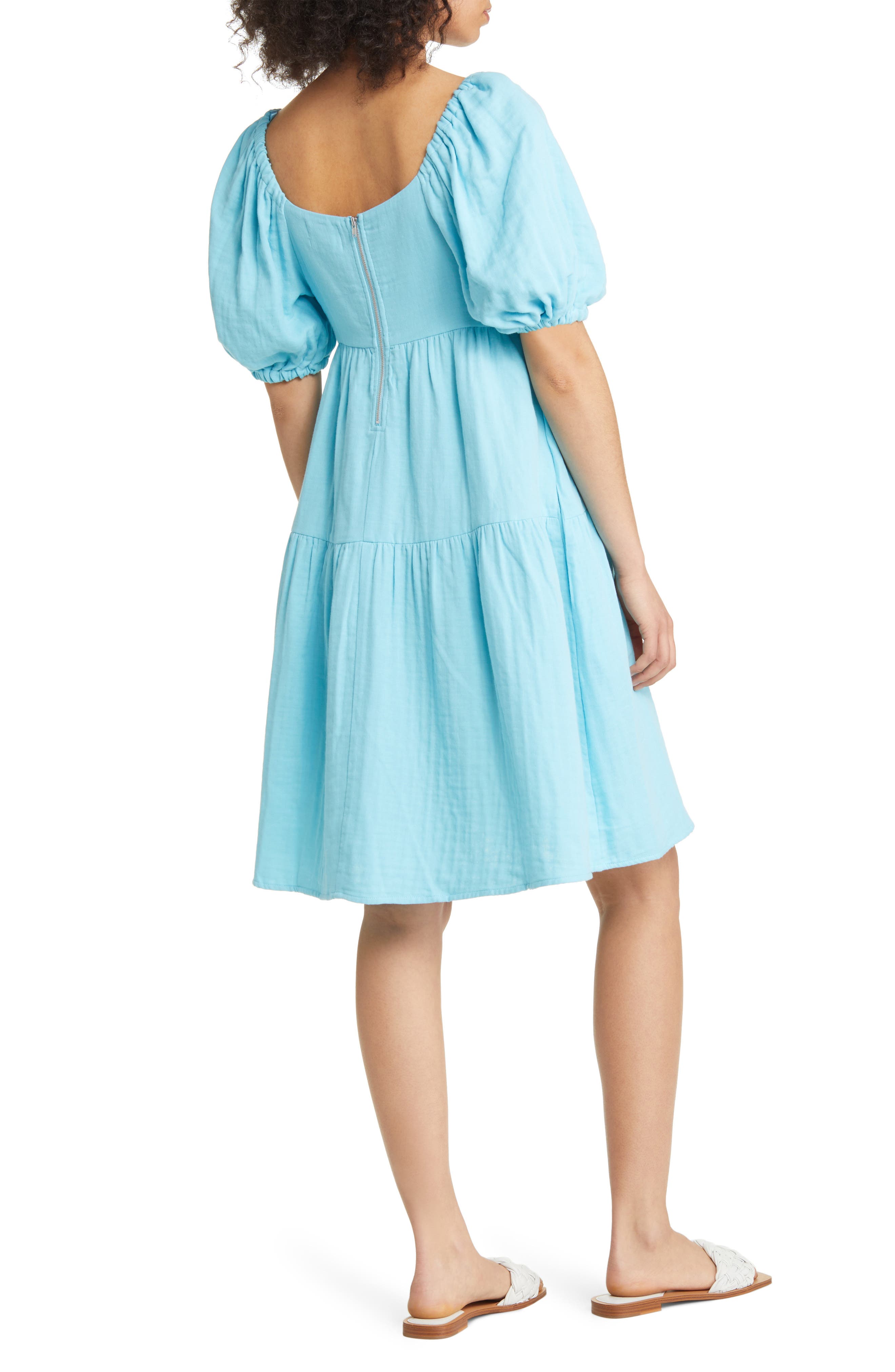 Puff Sleeve Cotton Dress (Women) | Nordstromrack