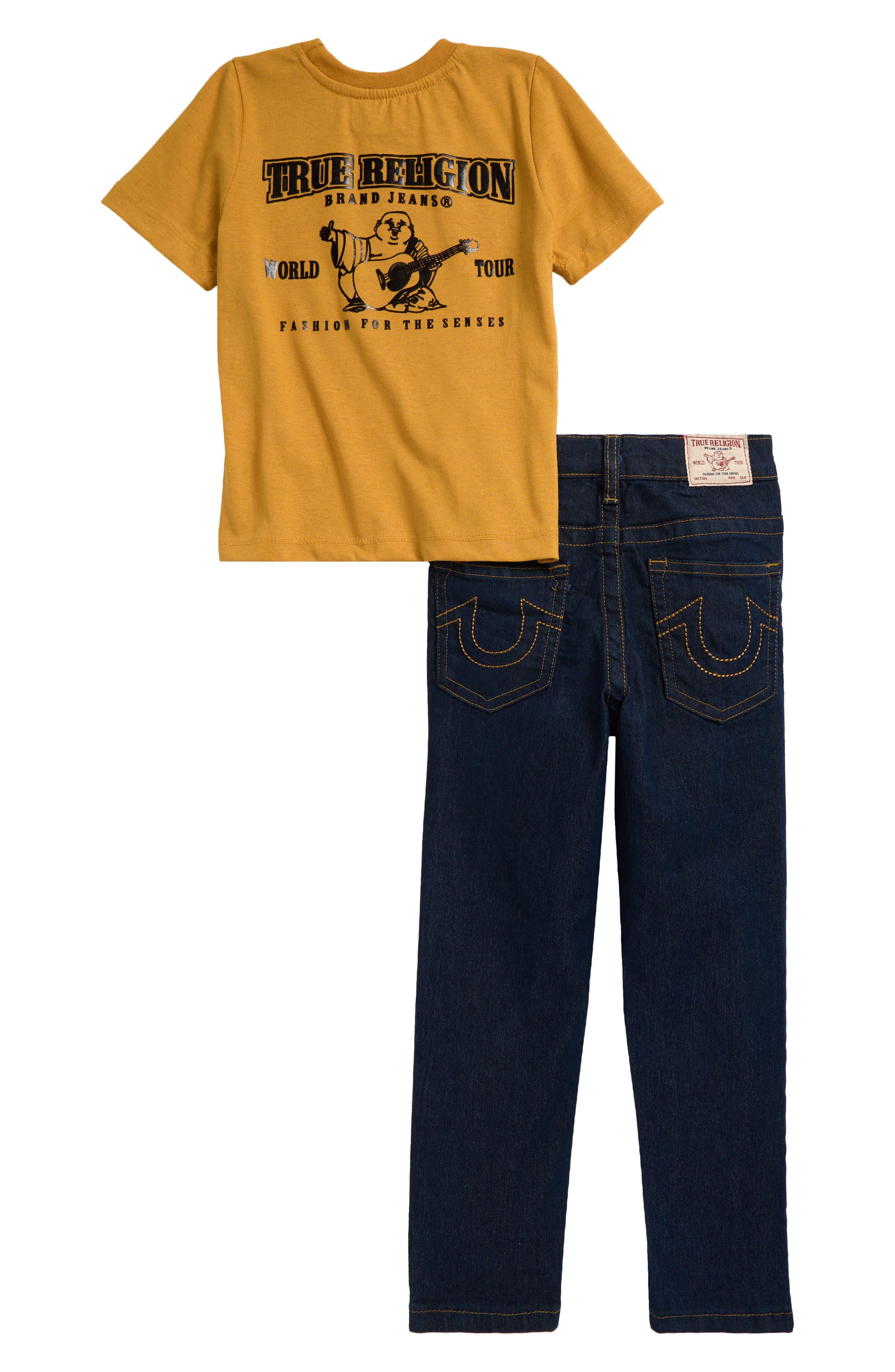 True Religion Kids' Metallic Core Graphic T-Shirt & Jeans Set ...