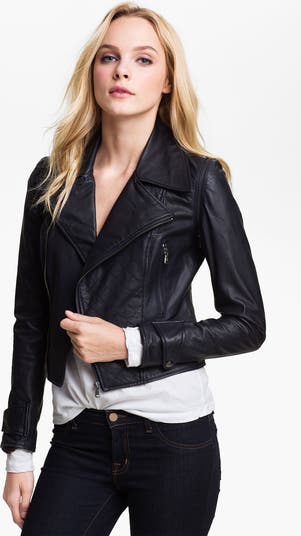 Kenna-T Essential Kenna-T Convertible Quilted Leather Biker Jacket ...