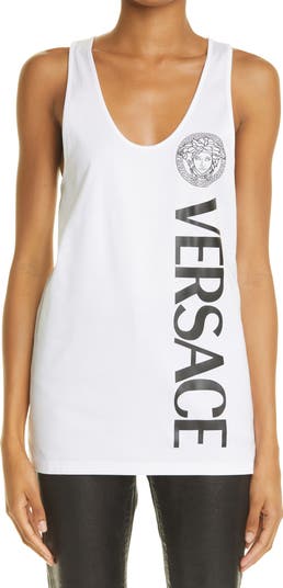 Versace Logo Cotton Graphic Tank | Nordstrom