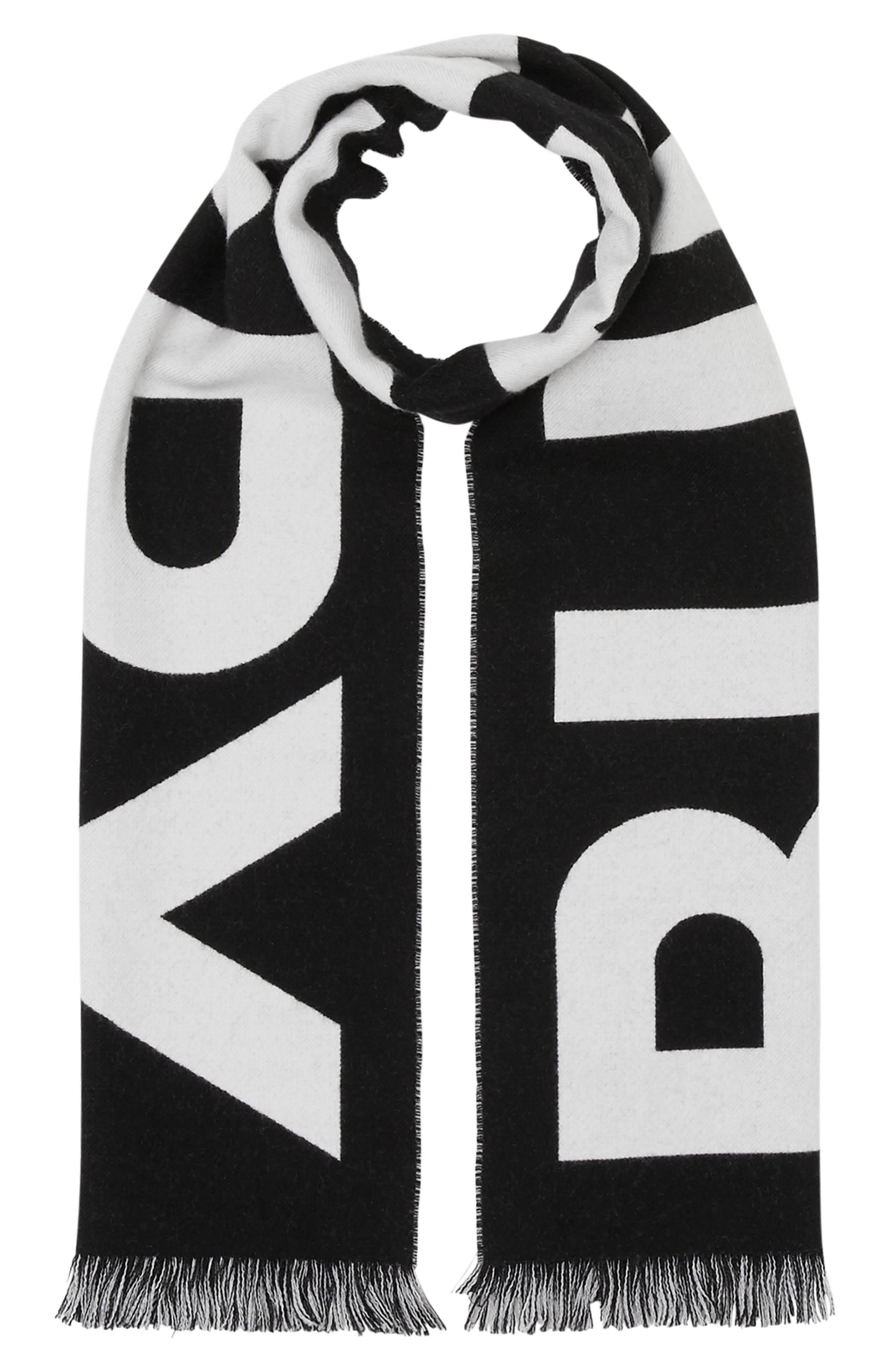 Burberry Logo Jacquard Wool Football Scarf | Nordstrom