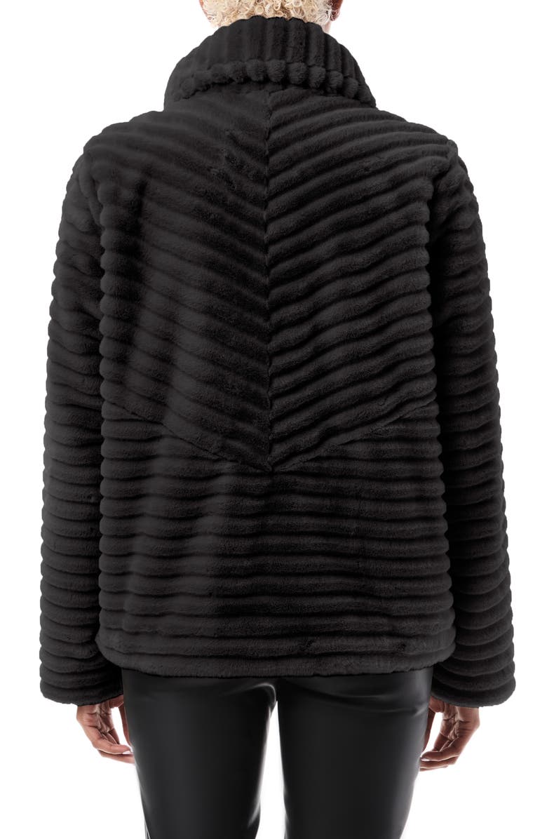 Bernardo Grooved Faux Fur Jacket | Nordstrom