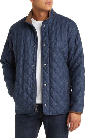 Peter Millar Suffolk Quilted Wool Travel Coat | Nordstrom