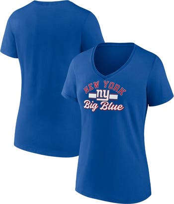 FANATICS Women's Fanatics Branded Royal New York Giants Slogan V-Neck T ...