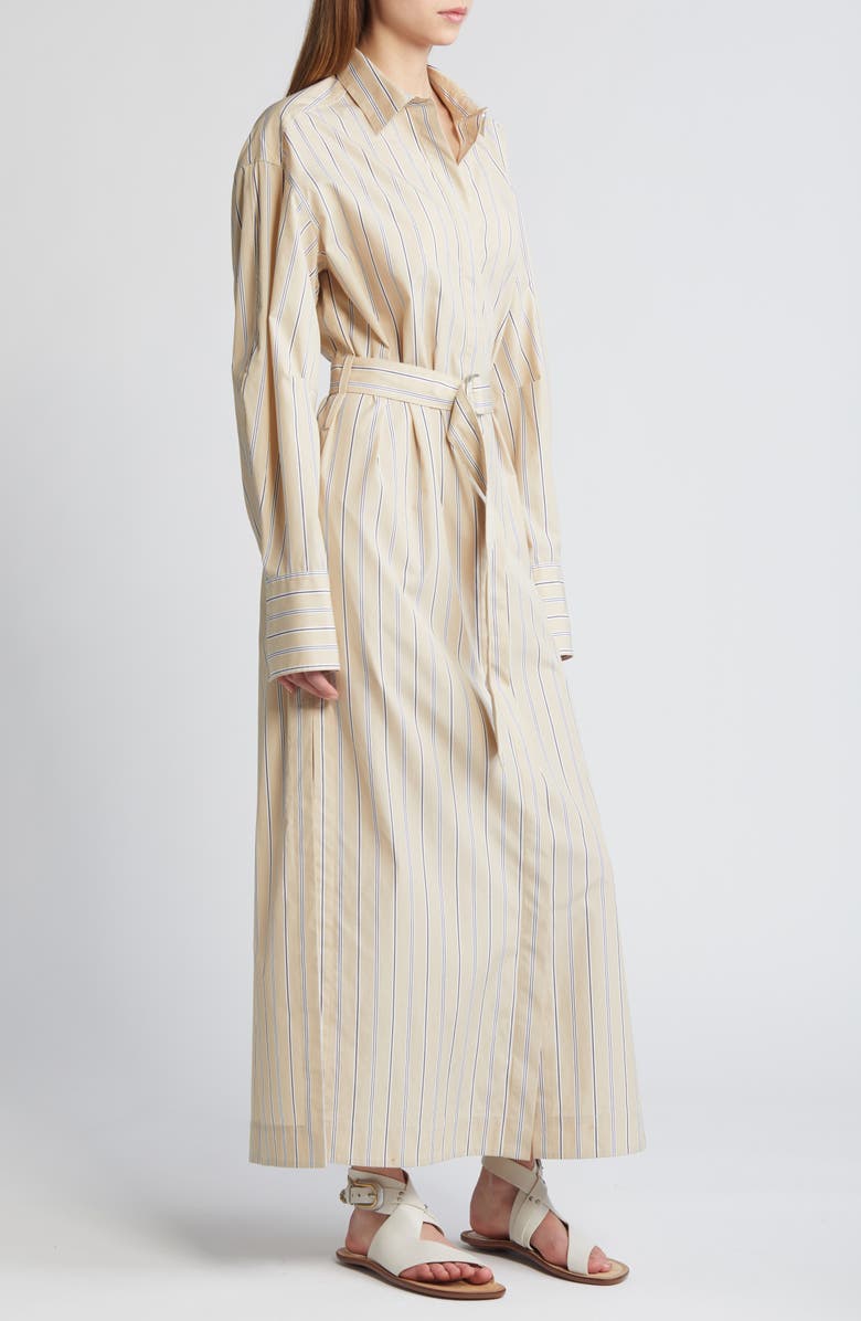 rag & bone Briar Stripe Tie Belt Poplin Maxi Dress | Nordstromrack