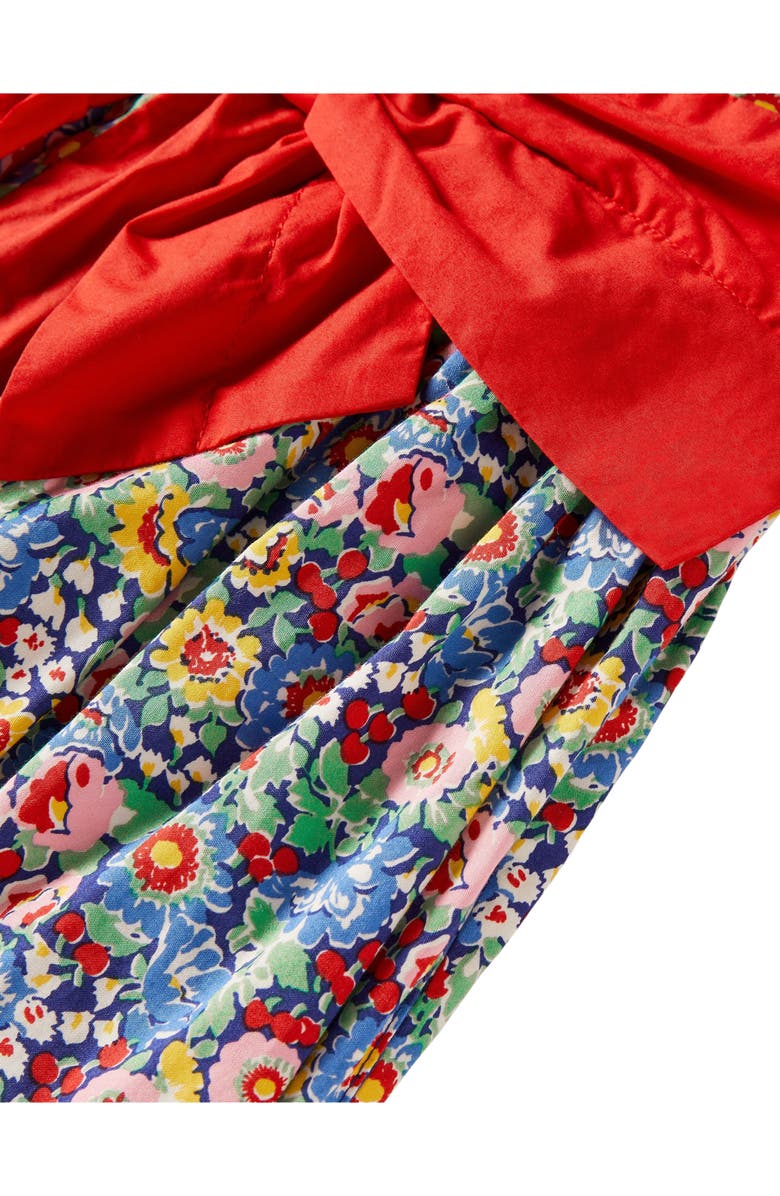 Mini Boden Kids' Floral Bow Front Cotton Dress | Nordstromrack