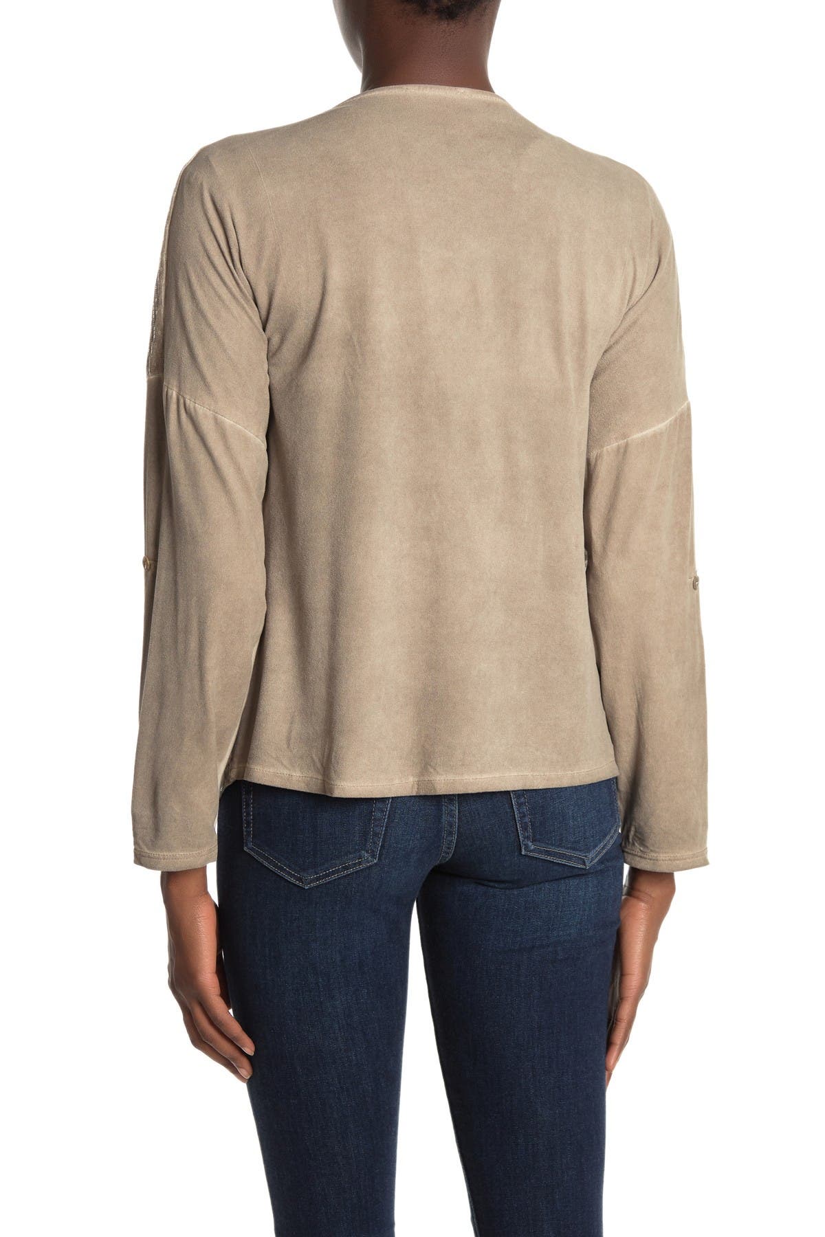LOLA MADE IN ITALY Sequined Open Front Cardigan | Nordstromrack