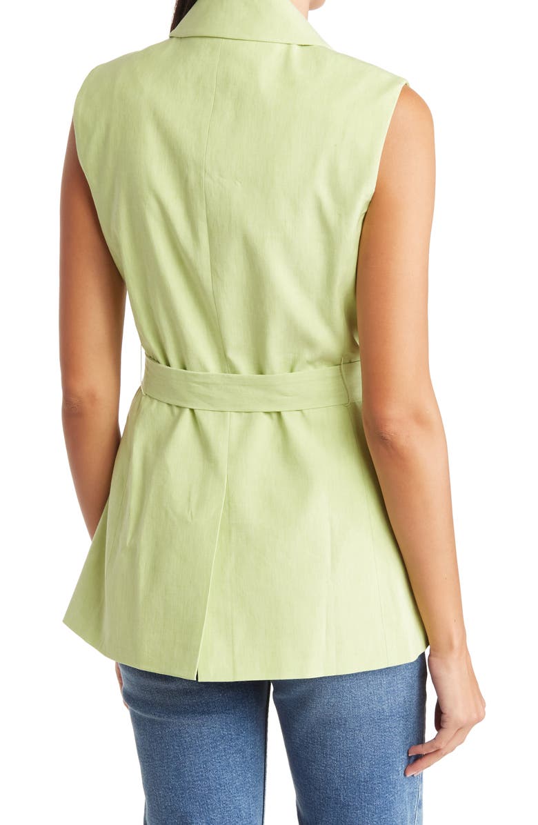 ARGENT Double Breasted Linen Blend Vest | Nordstromrack