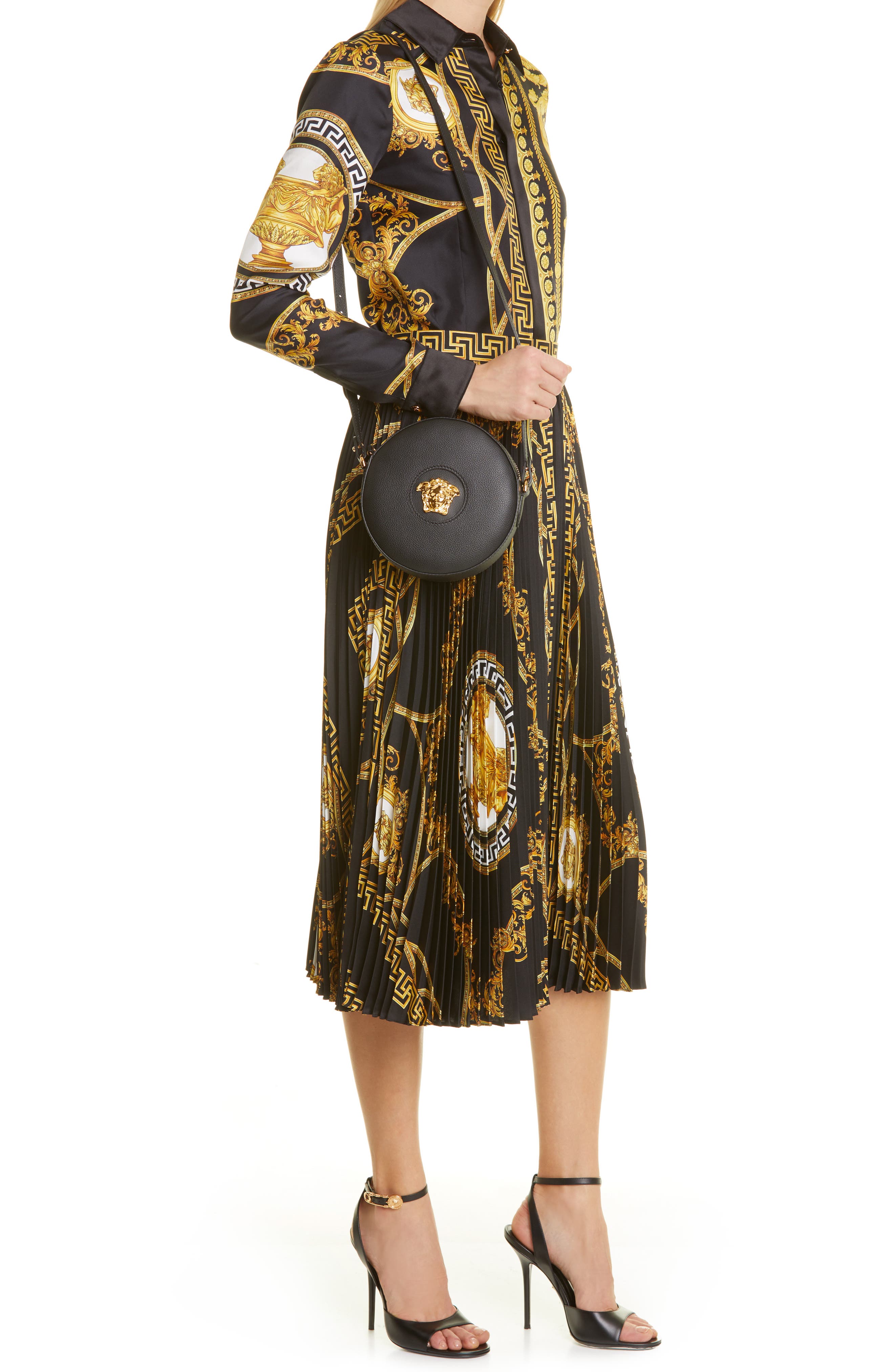 Versace La Medusa Round Leather Camera Bag | Nordstrom