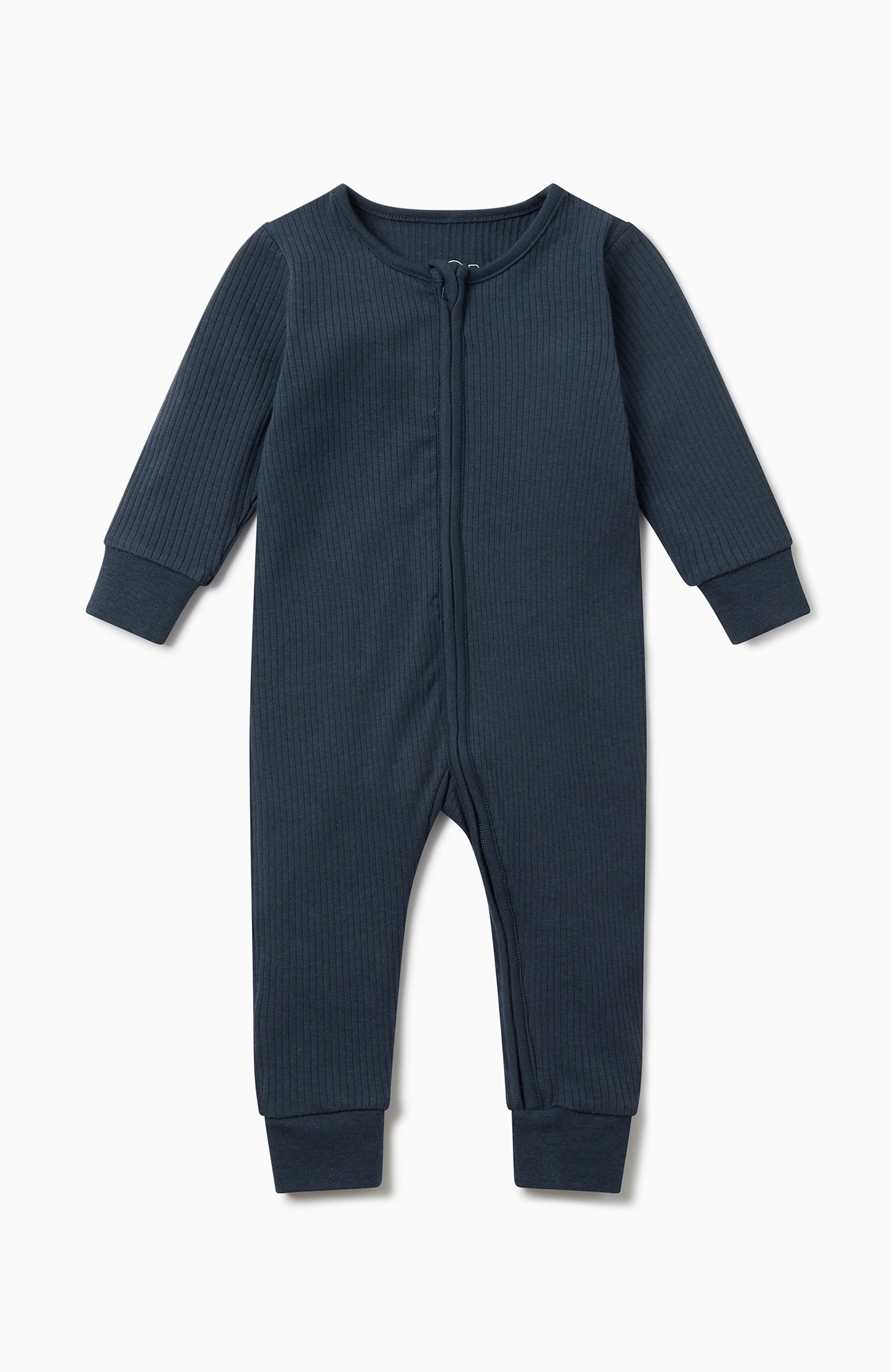 MORI Ribbed Two Way Zip-Up Sleepsuit | Nordstrom
