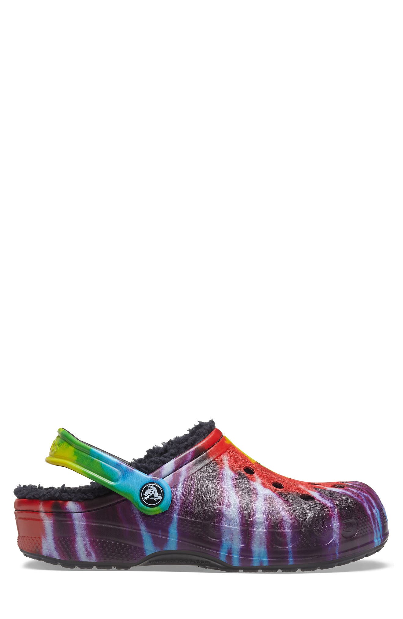 CROCS Baya Tie Dye Faux Fur Lined Clog (Women) | Nordstromrack