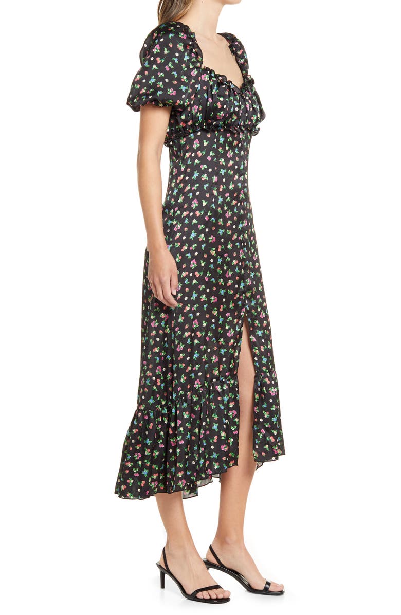 PRIM Berry Sweetheart Neck Midi Dress | Nordstromrack