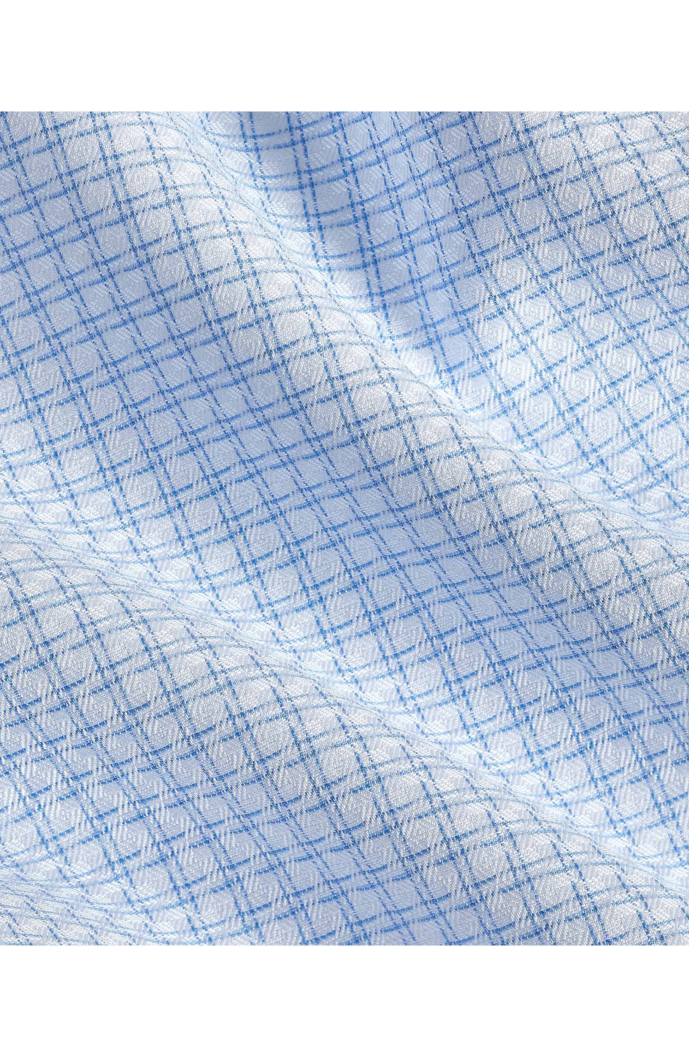 David Donahue Regular Fit Dobby Check Cotton Dress Shirt | Nordstrom