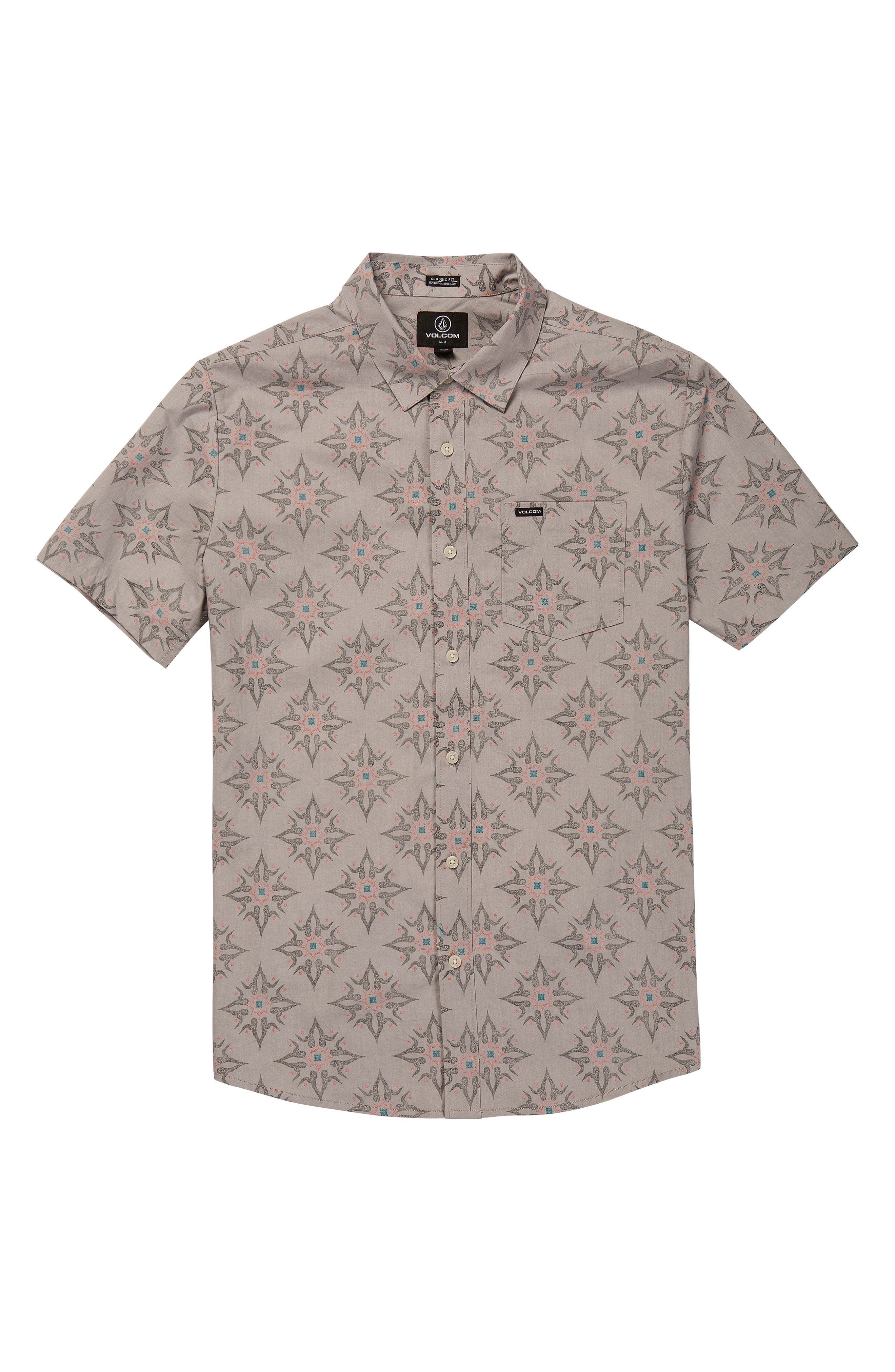 Volcom Throwing Star Short Sleeve Cotton Button-Up Shirt | Nordstrom