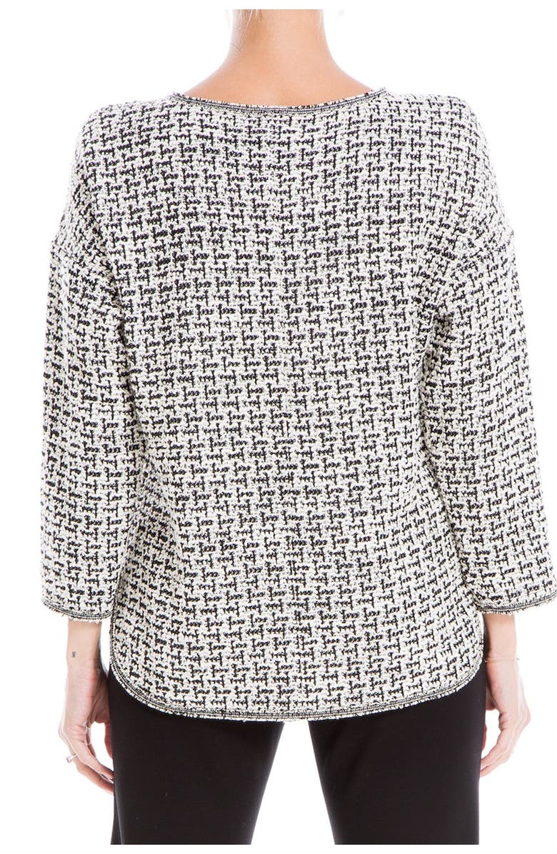 MAX STUDIO Knit Tweed Drop Shoulder Top | Nordstromrack