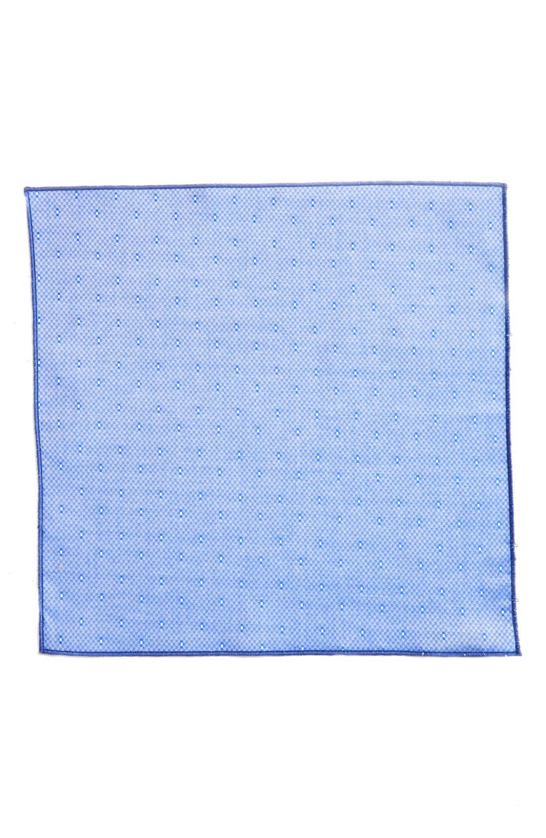 CLIFTON WILSON Dobby Blue Cotton Pocket Square | Nordstromrack