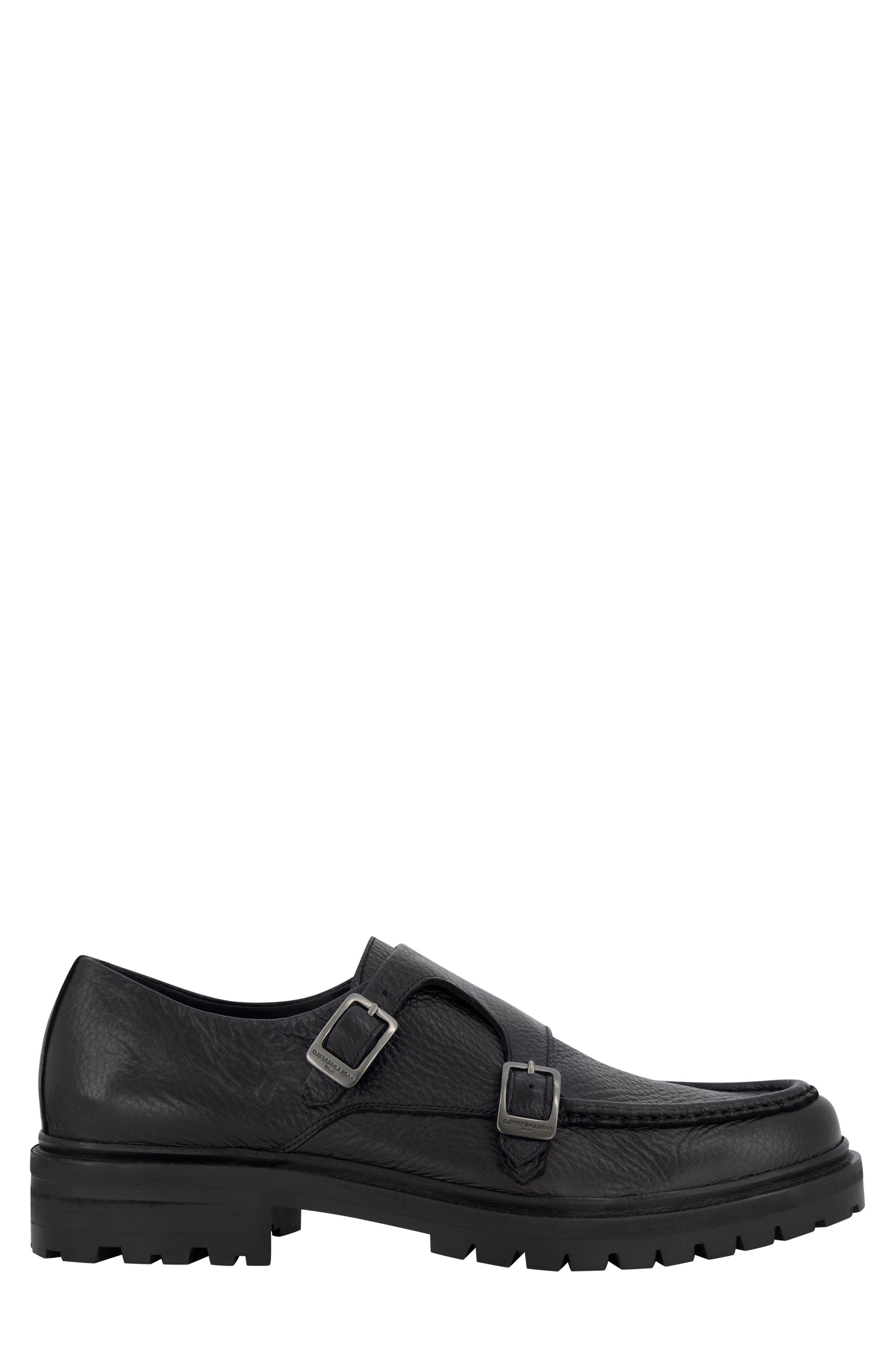 KARL LAGERFELD PARIS Double Monk Strap Lug Sole Shoe (Men) | Nordstromrack