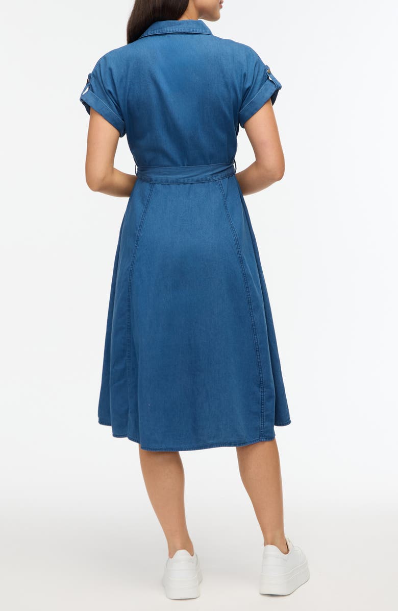 Ellen Tracy Short Sleeve Chambray Shirtdress | Nordstromrack