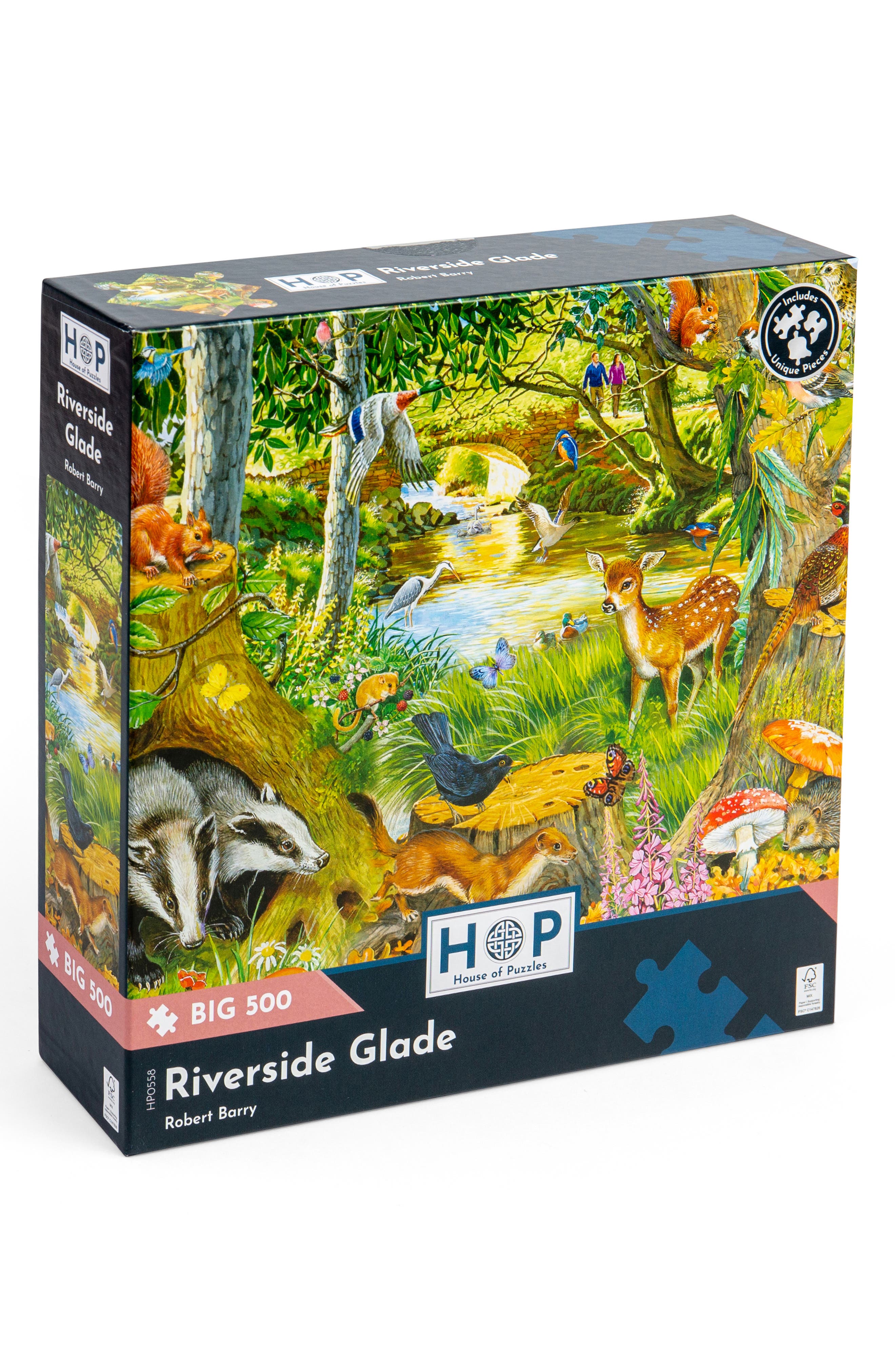 The House of Puzzles Riverside Glade Big 500-Piece Jigsaw Puzzle ...