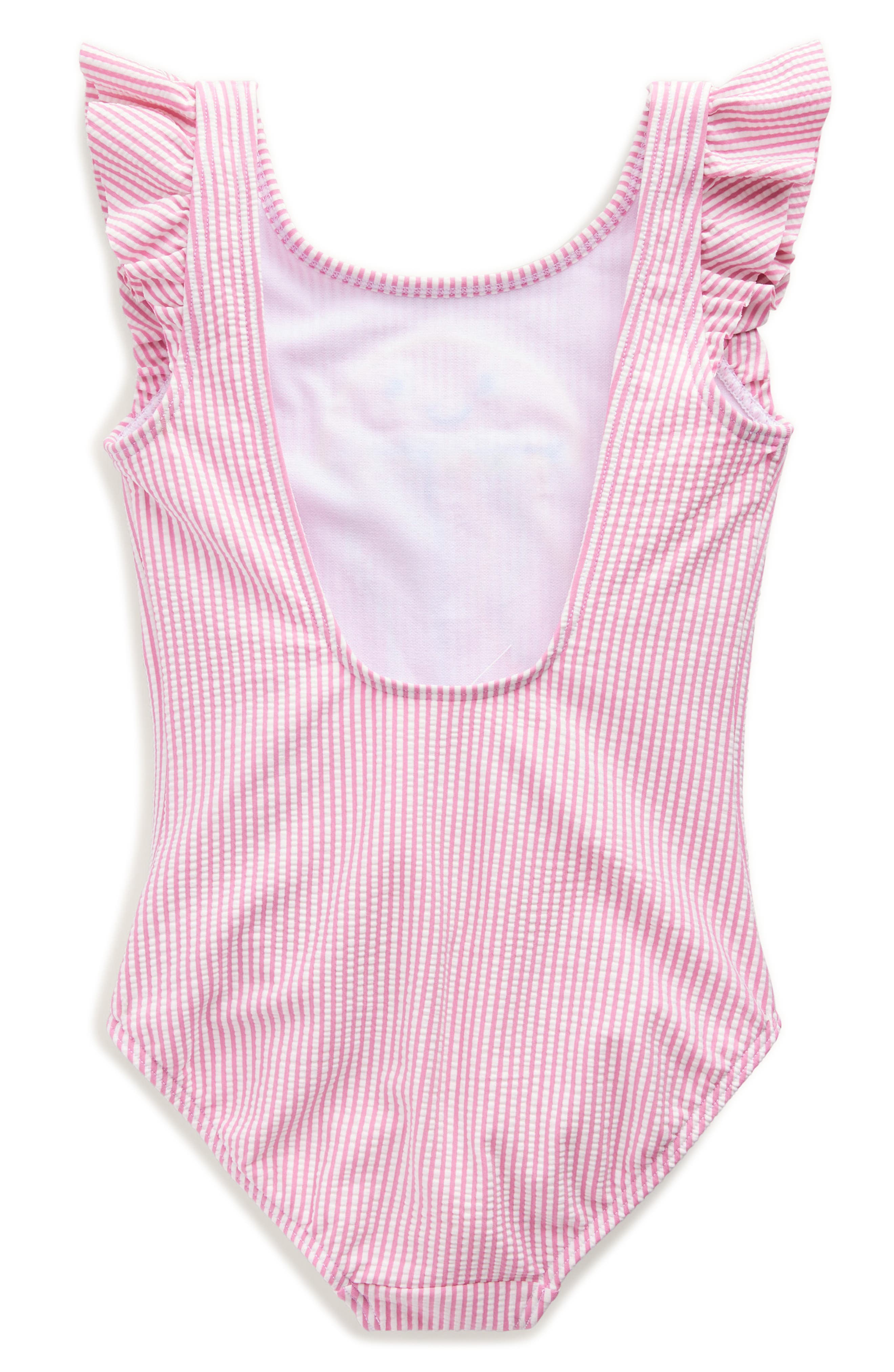 Mini Boden Kids' Pink Ticking Jellyfish Flutter Sleeve One-Piece ...