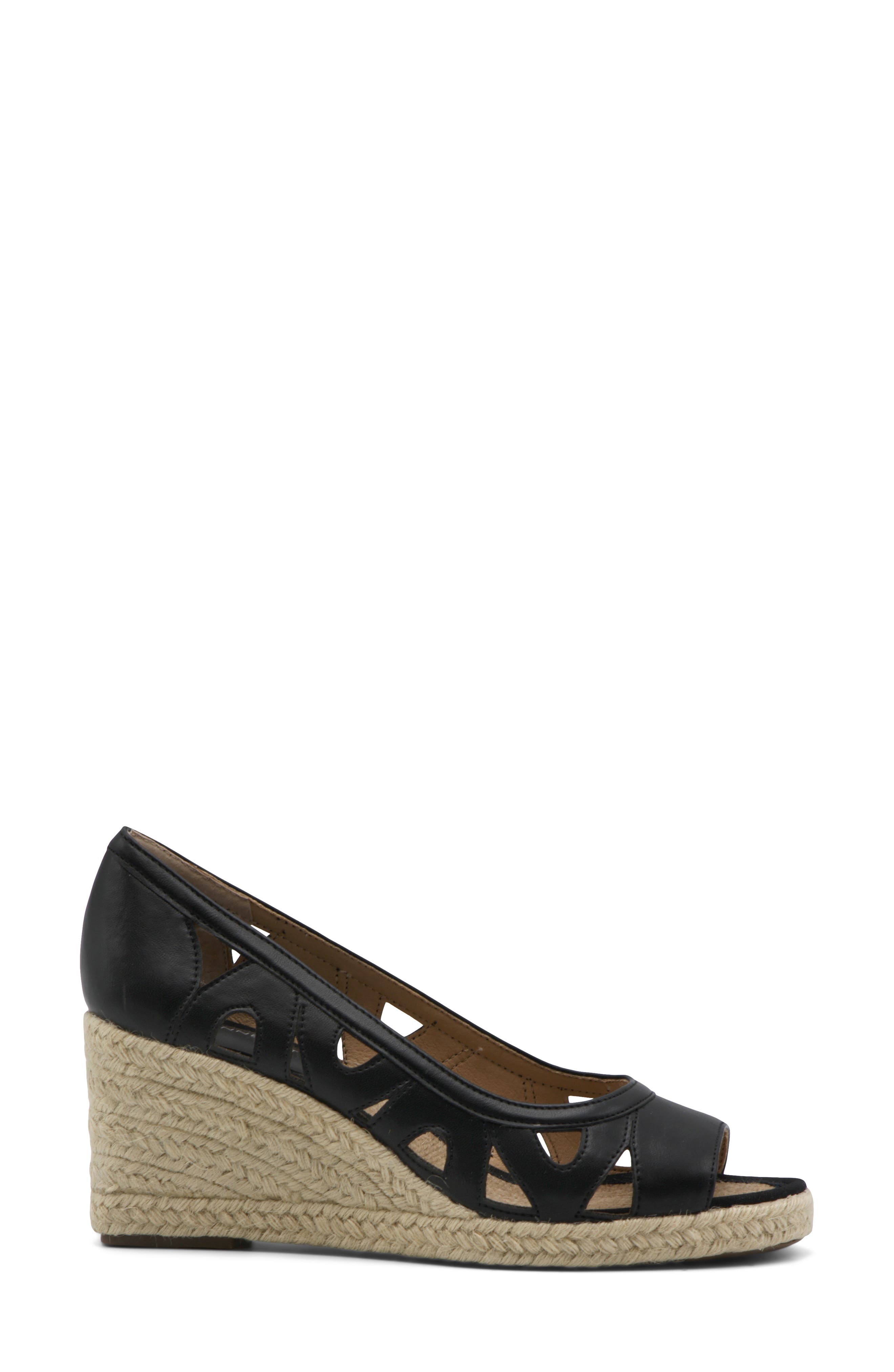 Adrienne Vittadini Brea Cut Out Espadrille Wedge Sandal (Women ...