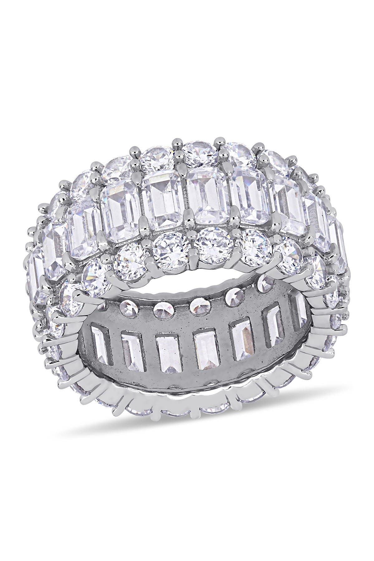 DELMAR Prong Set Round & Emerald Cut CZ Band Ring | Nordstromrack