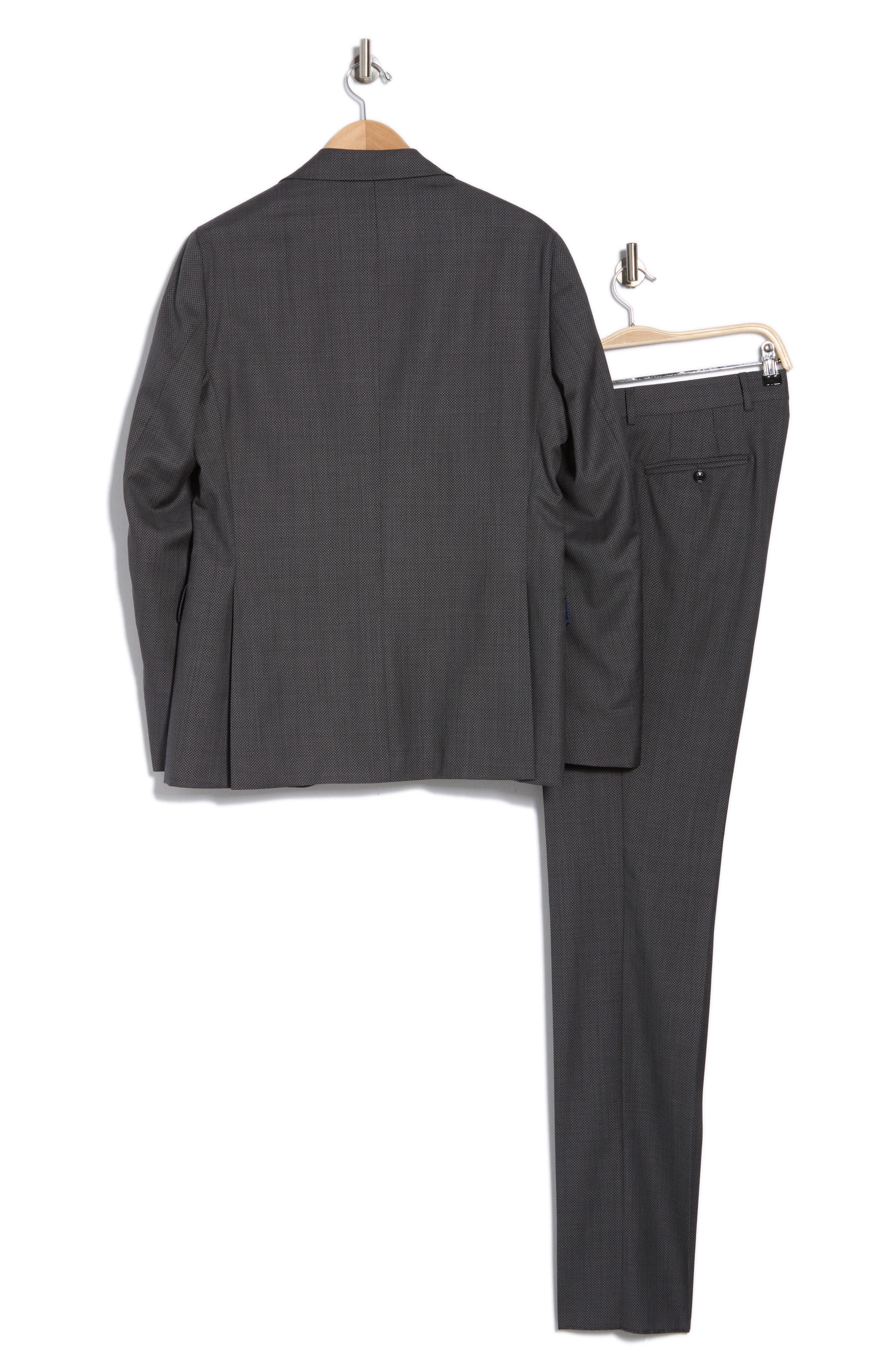Ted Baker London Roger Trim Fit Grey Nailhead Wool Suit | Nordstromrack