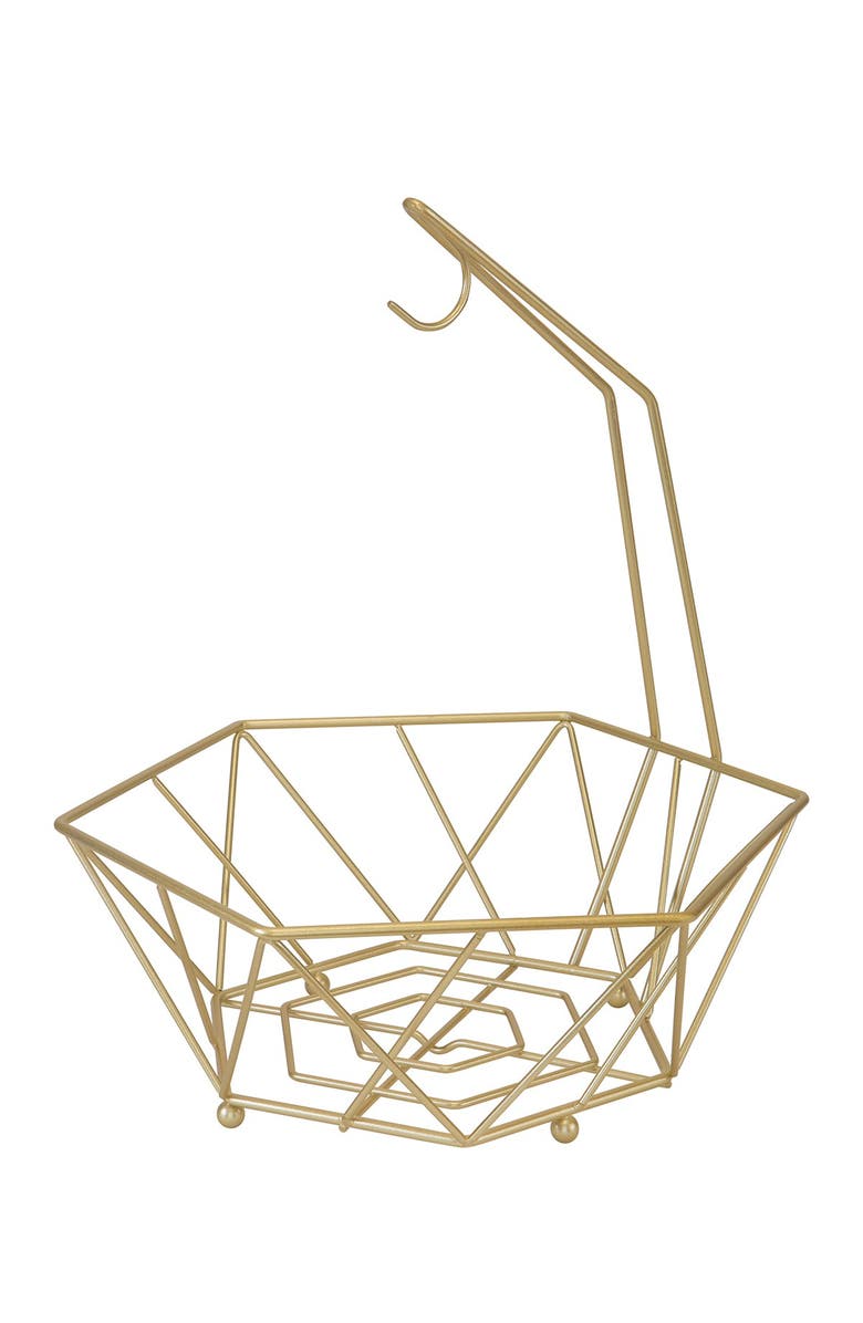 KENNEDY INTERNATIONAL Satin Gold Geode Banana Tree Fruit Basket ...