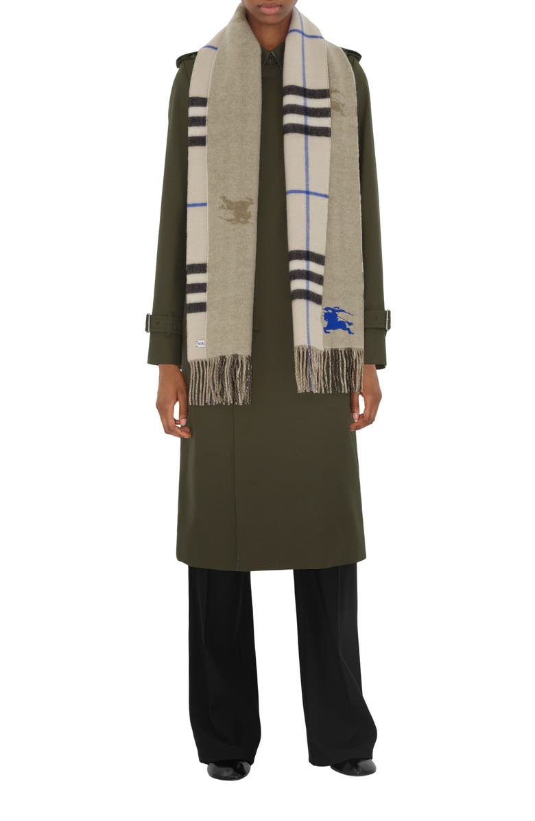 Burberry Giant Check & EKD Pattern Reversible Cashmere Scarf | Nordstrom