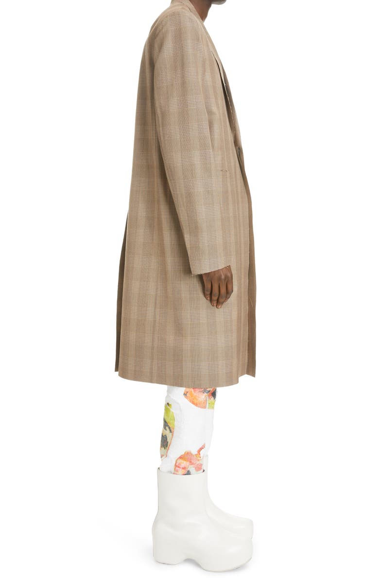 Givenchy Check Raw Edge Wool Blend Topcoat | Nordstrom