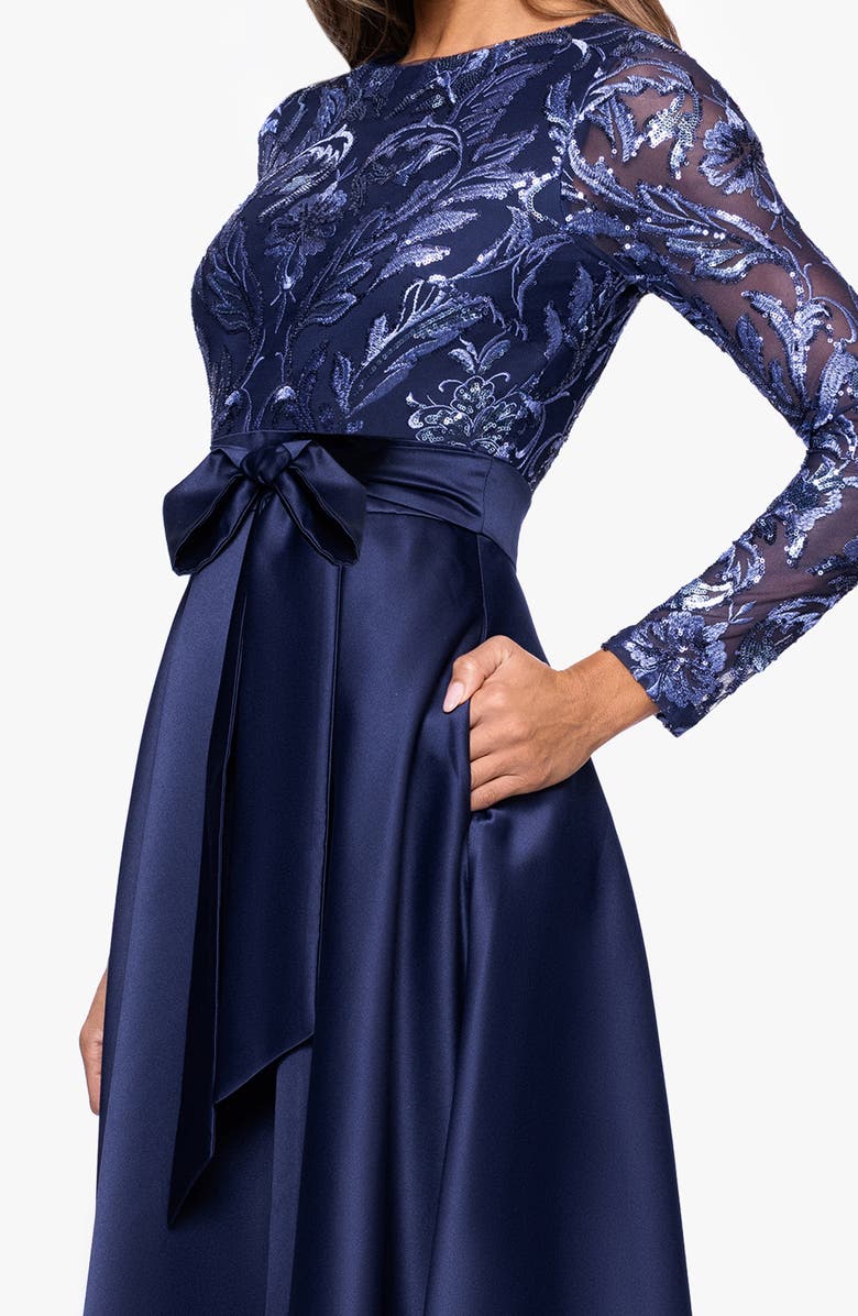 Xscape Evenings Embellished Bodice Long Sleeve Gown | Nordstrom