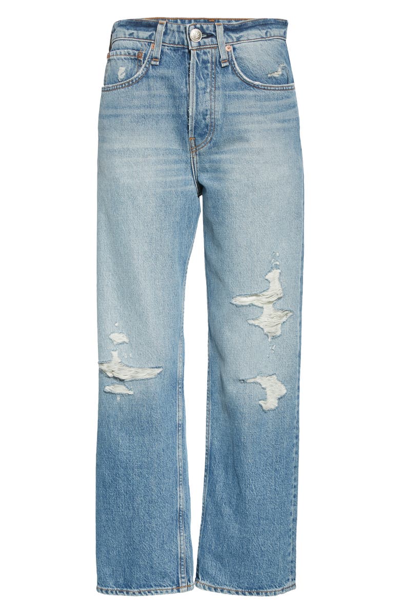 rag & bone Maya Ripped High Waist Ankle Straight Leg Jeans | Nordstromrack