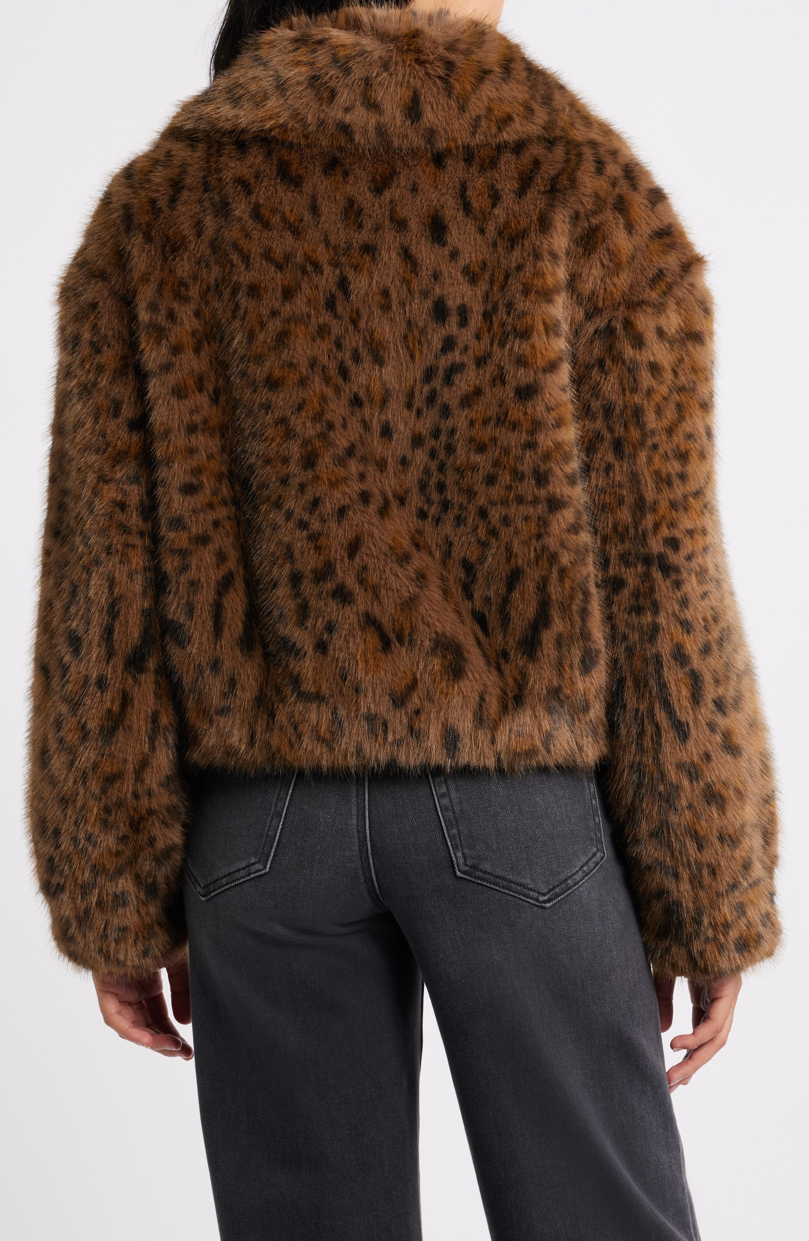 BCBG Cropped Faux Fur Jacket | Nordstromrack