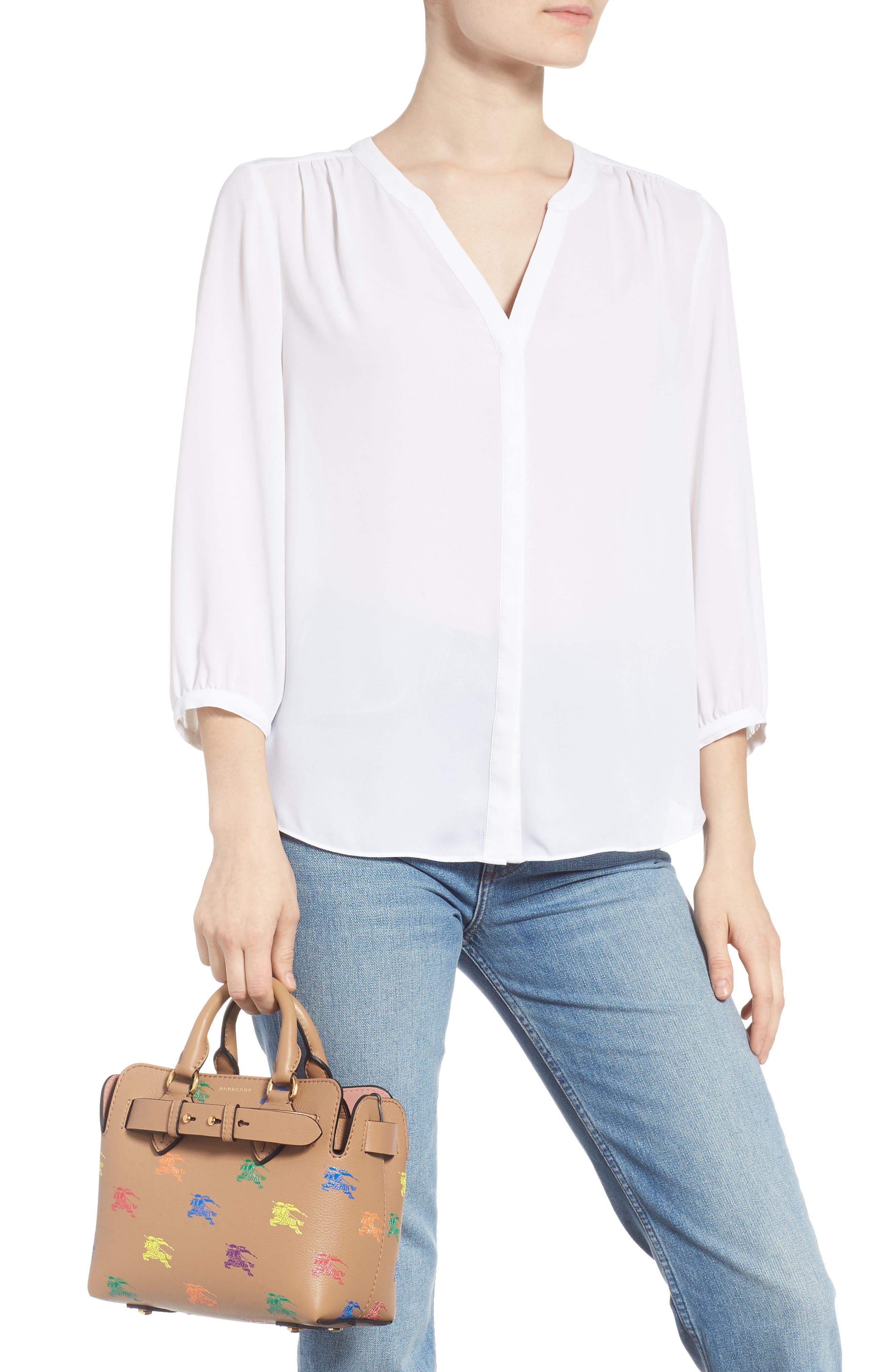 Burberry Baby Belt Bag Rainbow Logo Leather Tote | Nordstrom
