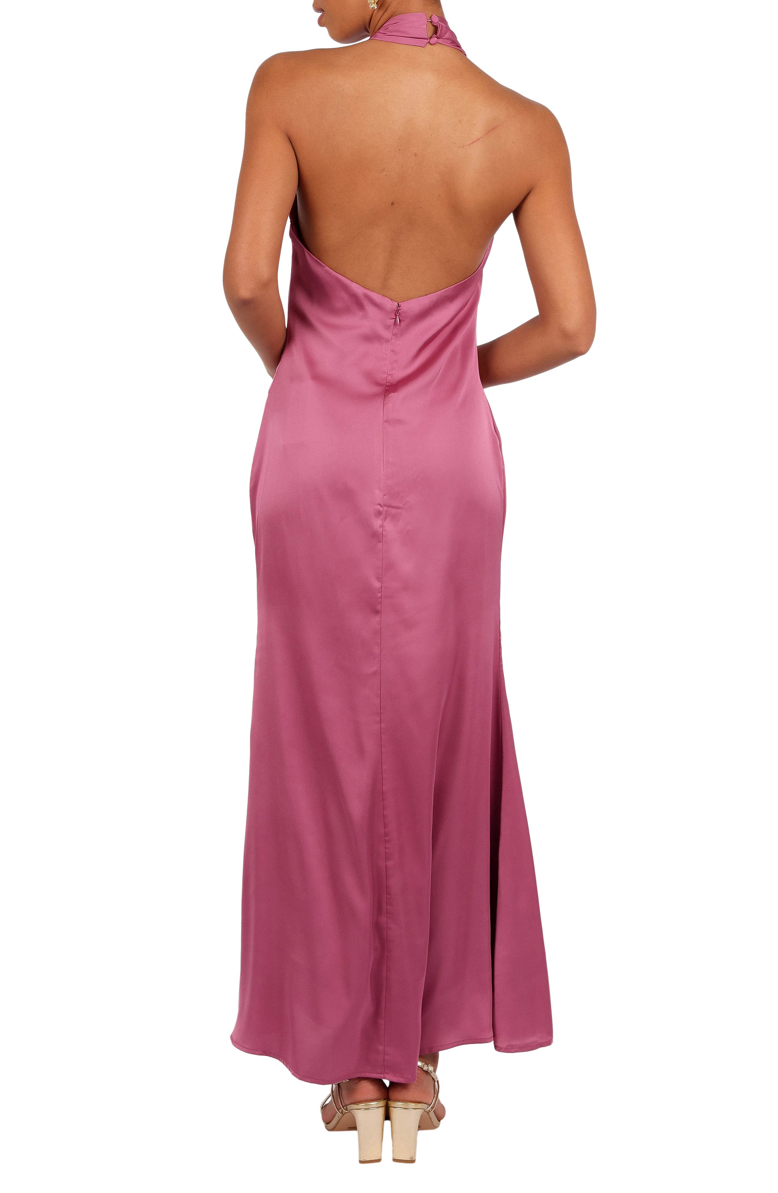 Petal & Pup Satin Halter Gown | Nordstrom