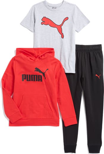 PUMA Kids' Short Sleeve T-Shirt, Joggers & Hoodie Set | Nordstromrack