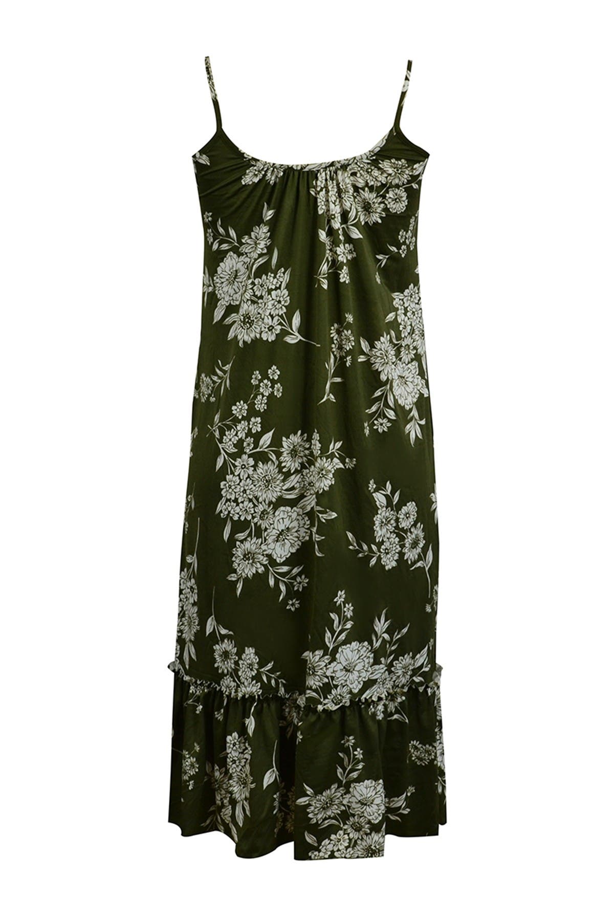 Velvet Torch Floral Ruffle Slip Midi Dress | Nordstromrack